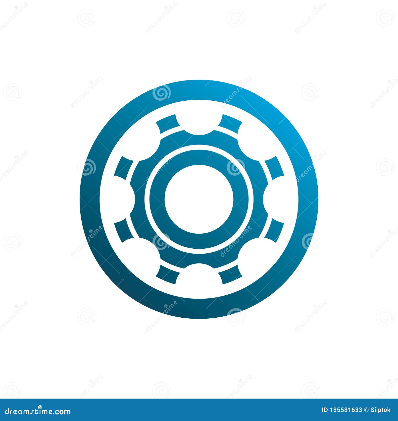 Blue Circle Gear Wheel Logo Design Stock Vector - Illustration of ...