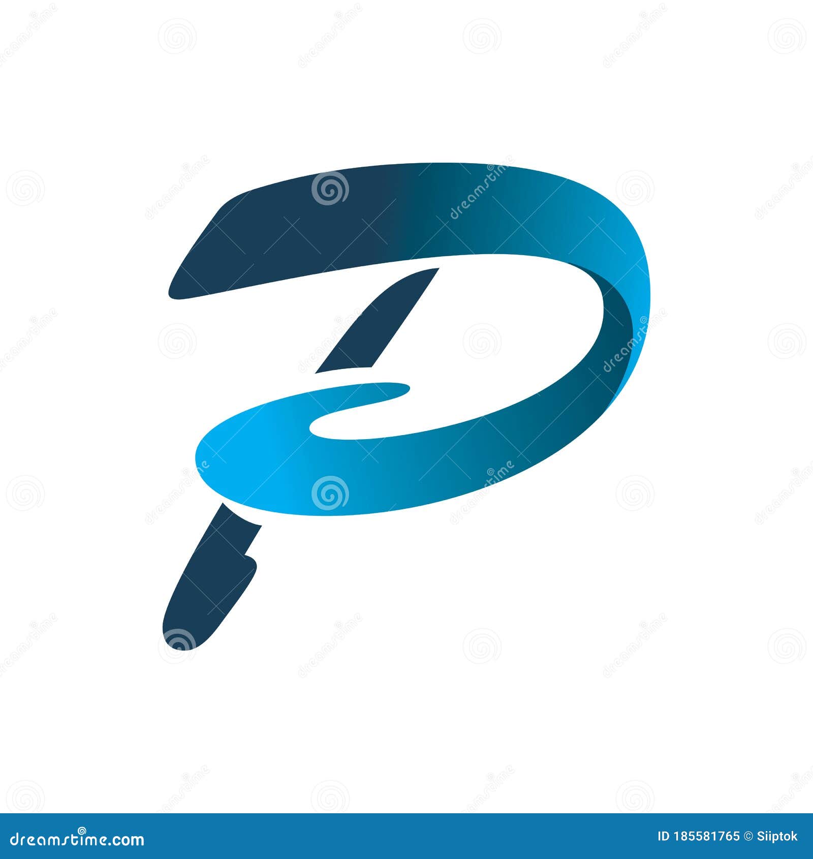 Blue Color Letter P Logo Design Stock Vector - Illustration of fresh ...