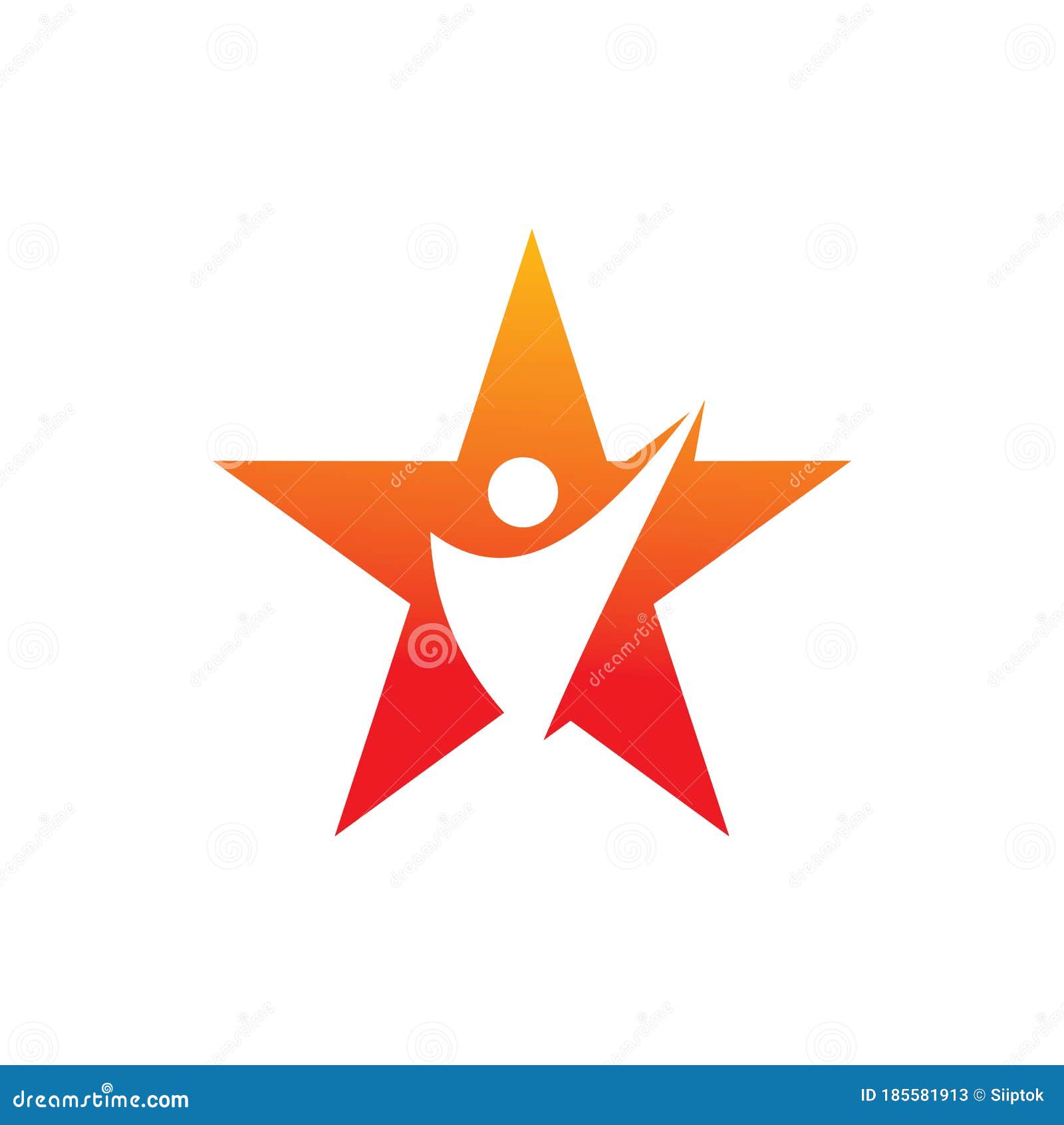 Active Color Human Star Logo Design Stock Vector - Illustration of ...