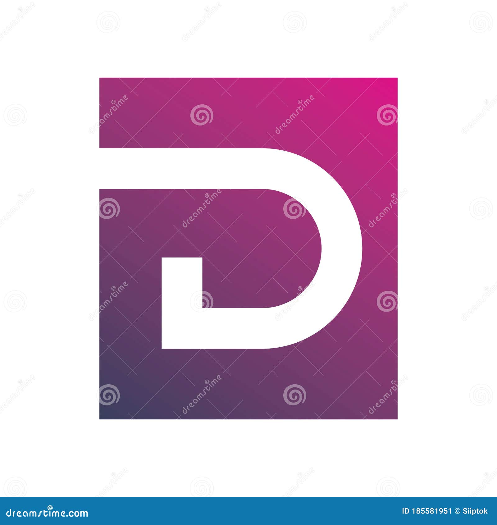 Square Letter D Modern Full Color Logo Design Stock Vector ...