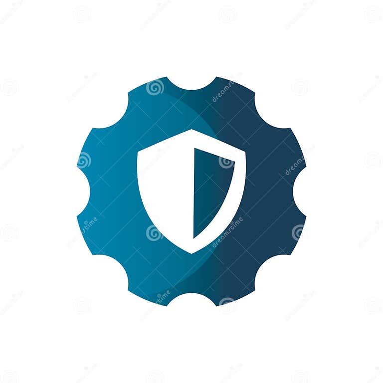 Gear Shield Service Logo Design Stock Vector - Illustration of icon ...