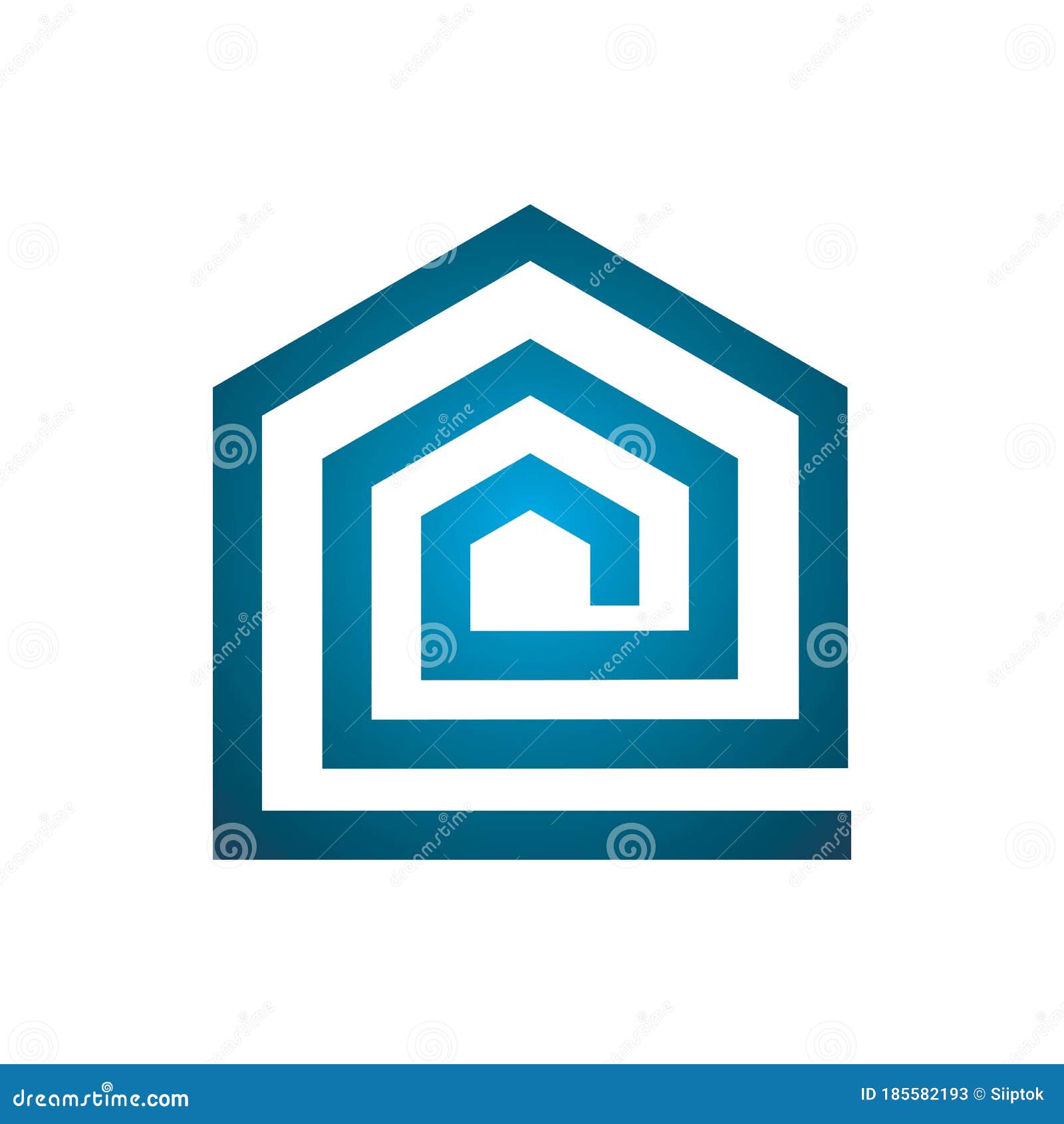 Real Estate Color Line Logo Design Stock Vector - Illustration of home ...
