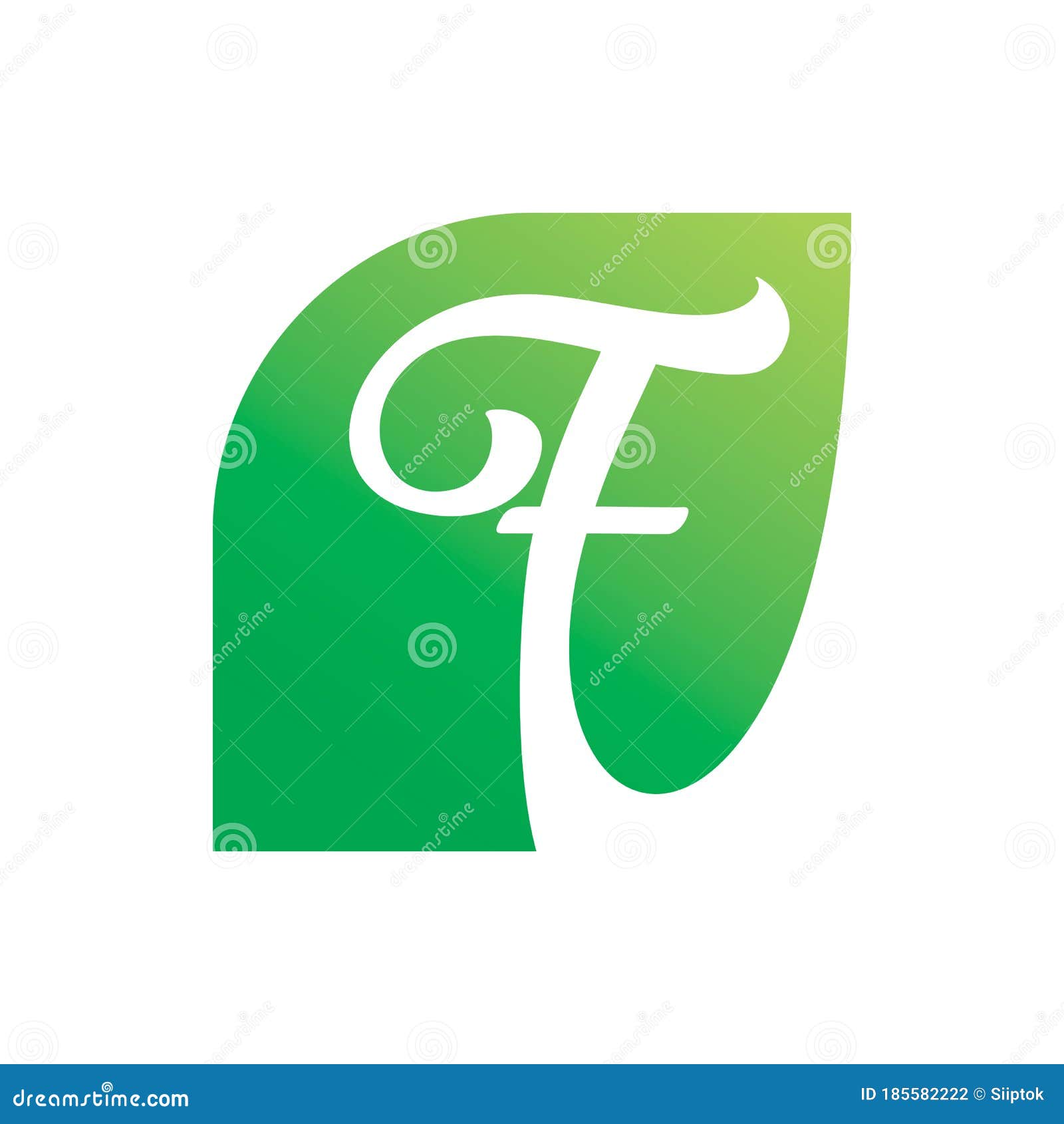 Green Nature Leaf Letter F Logo Design Stock Vector - Illustration of ...