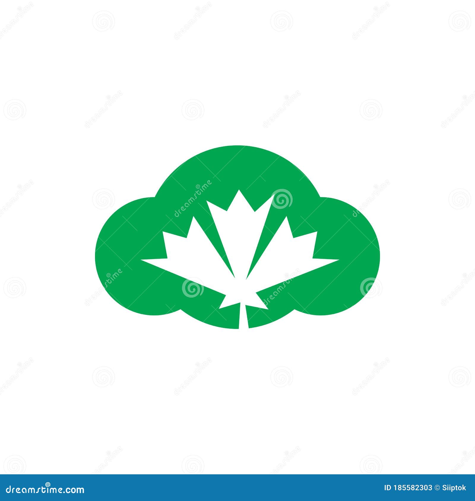 Green Cloud Weed Leaf Logo Design Stock Vector - Illustration of green ...