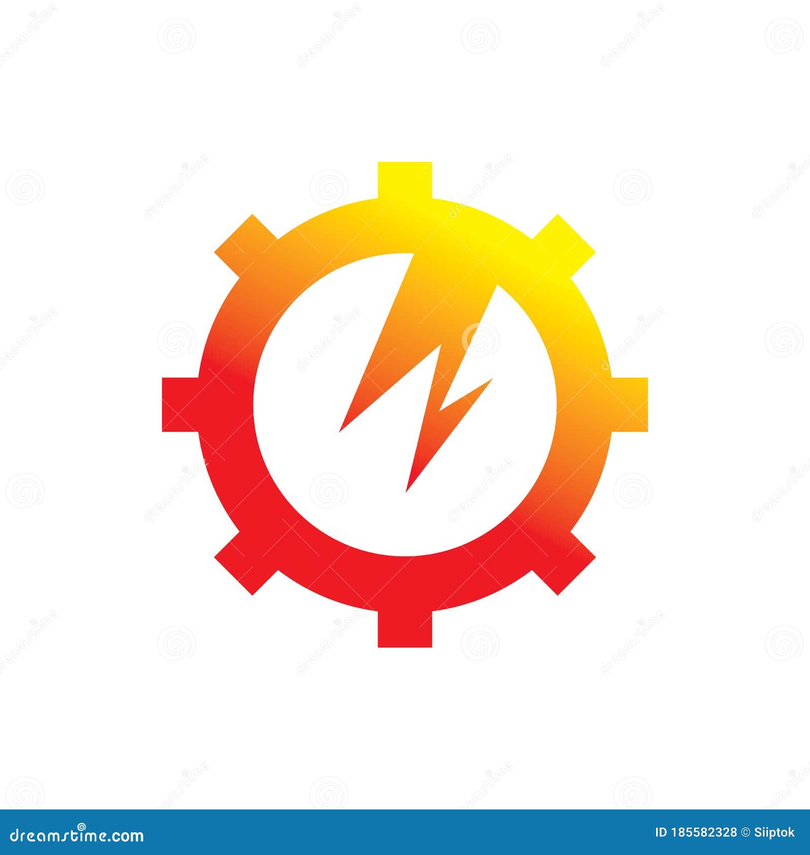 Electric Lightning Gear Logo Design Stock Vector - Illustration of ...