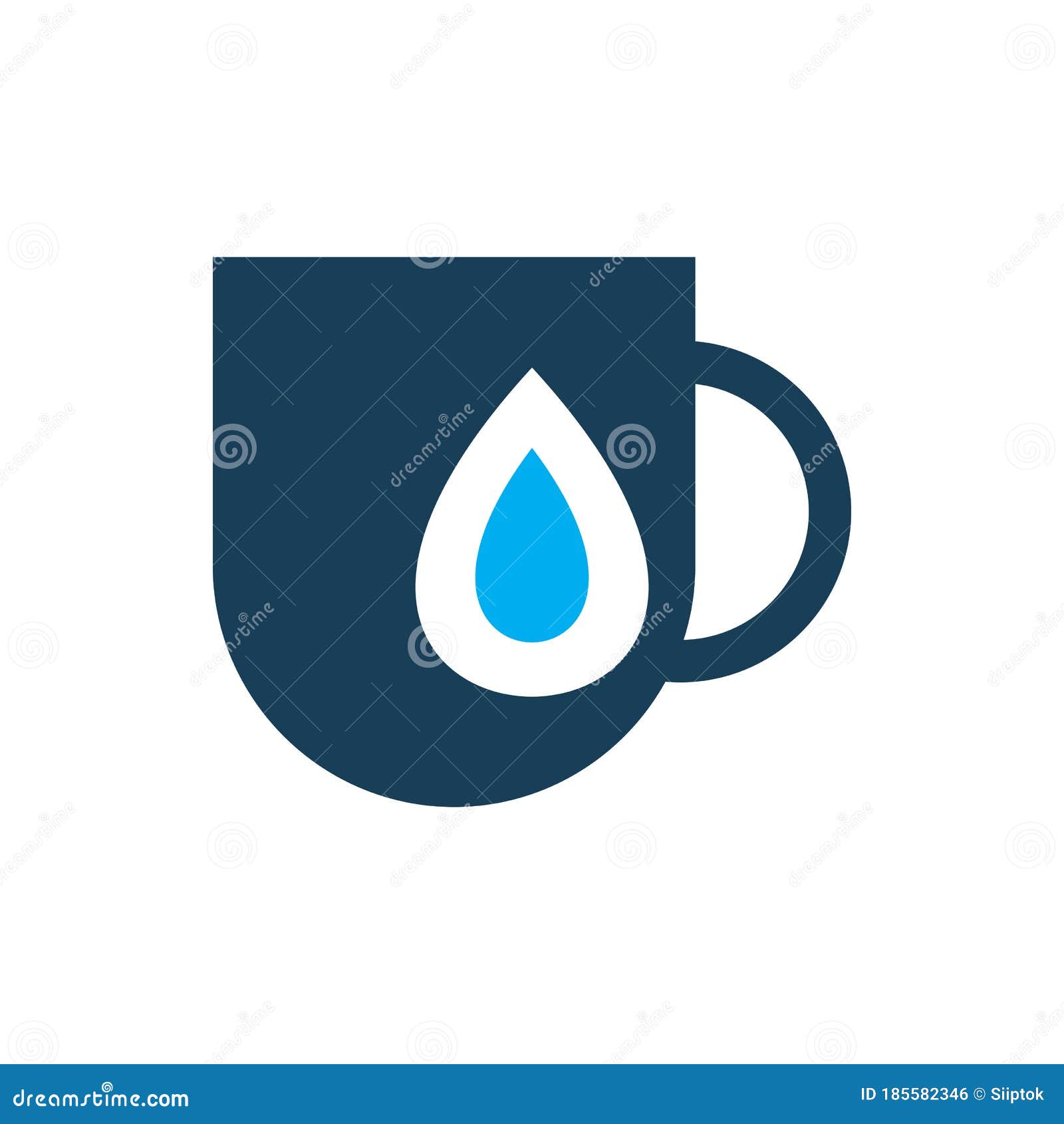 Blue Water Cup Drink Logo Design Stock Vector - Illustration of icon ...