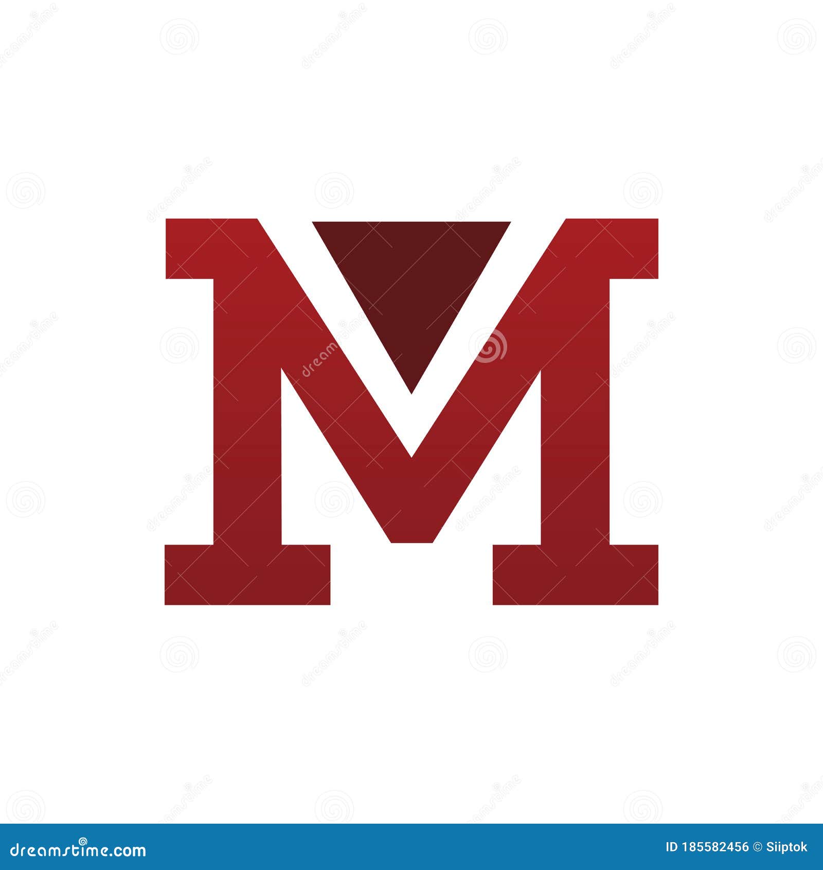 Red letter m logo design stock vector. Illustration of font - 185582456