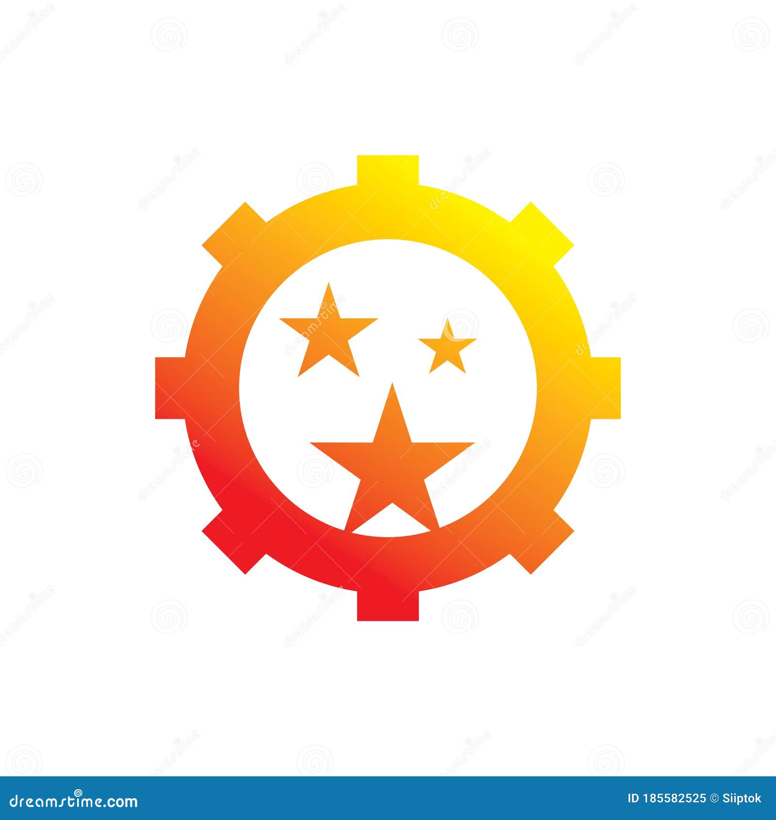 Modern Color Gear Star Technology Logo Design Stock Vector ...