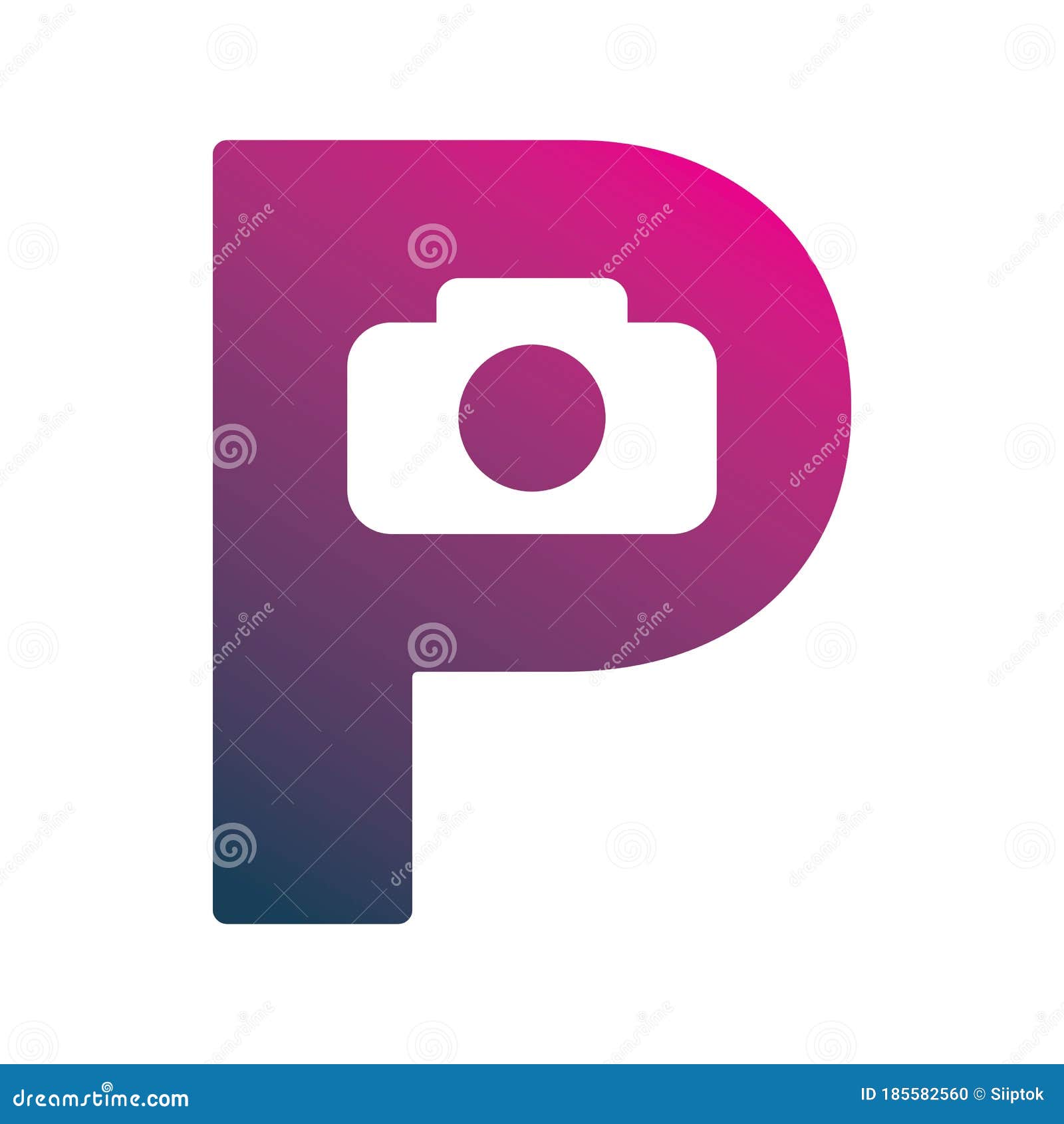Modern Color Letter P Camera Photography Lens Logo Design Stock Vector ...