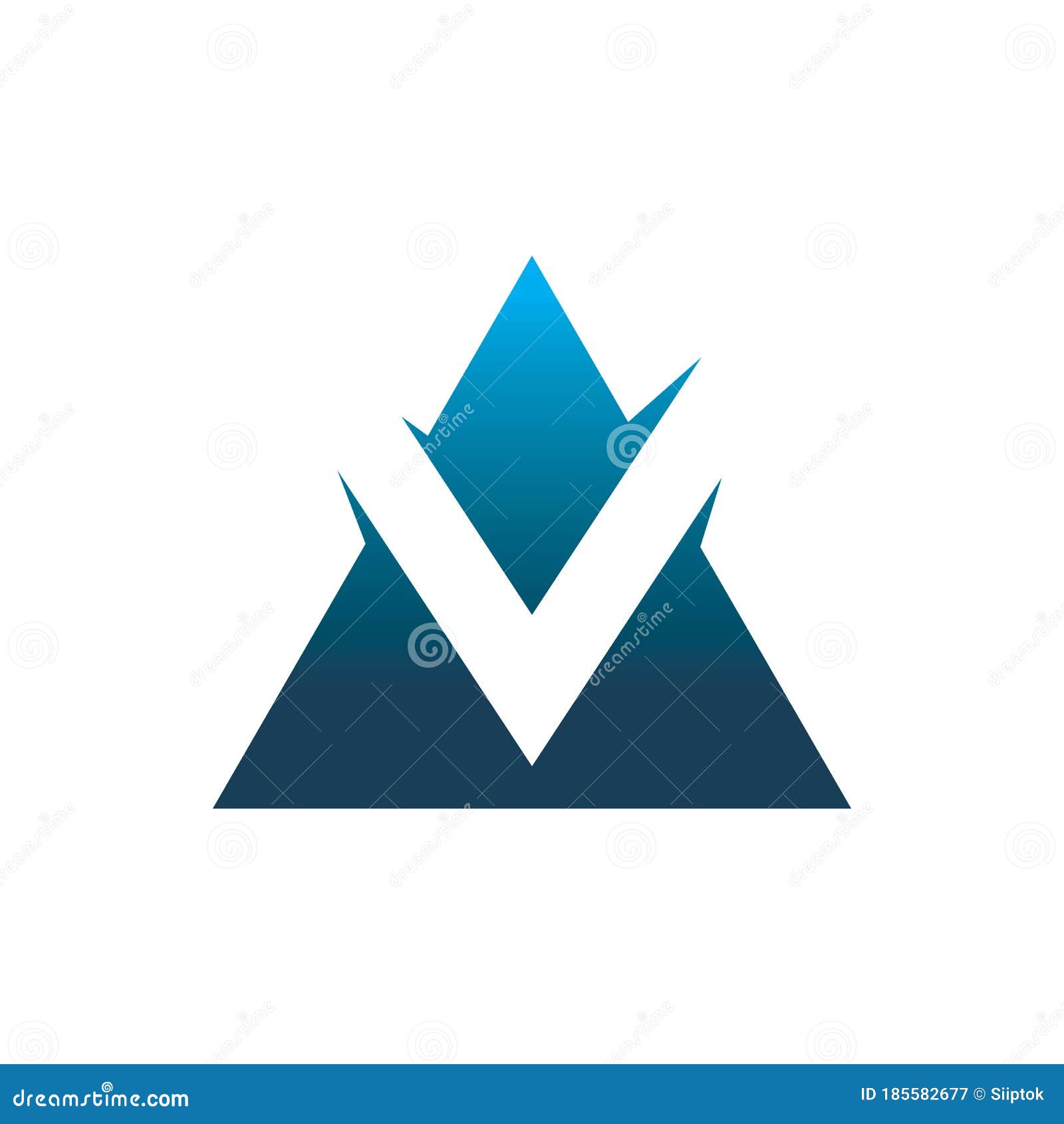 Triangle Letter V Logo Design Stock Vector - Illustration of brand ...