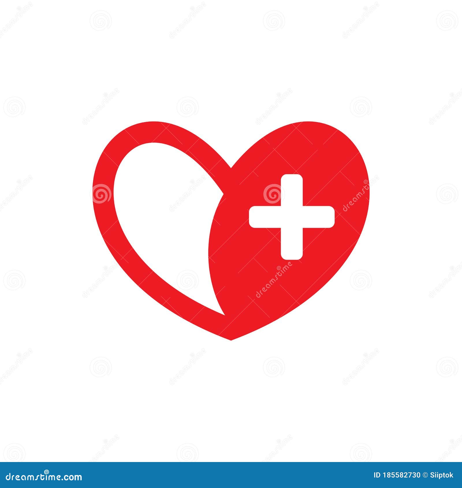 Love Hearth Plus Red Logo Design Stock Vector - Illustration of doctor ...
