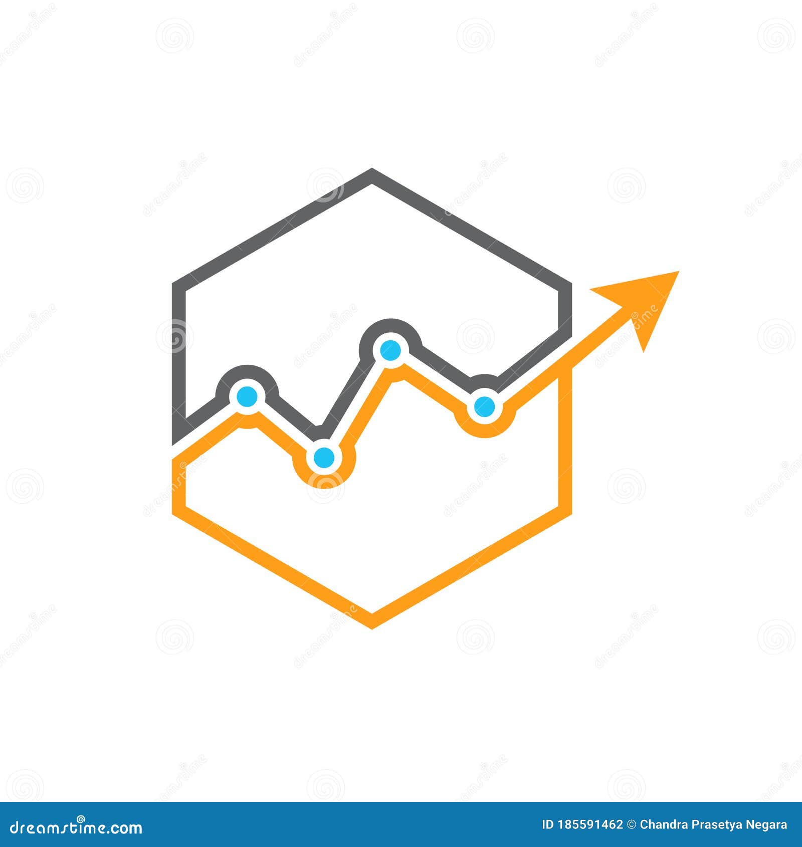 Statistics Diagram with Arrow Logo Stock Vector - Illustration of ...