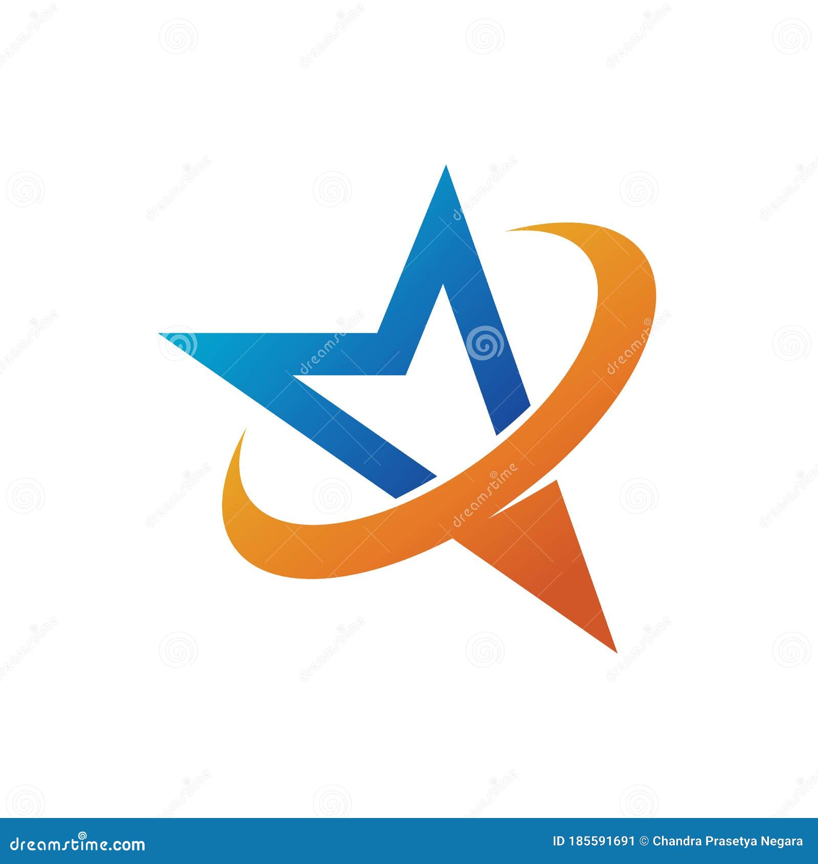 Star with Orbit Shape Logo Template Stock Vector - Illustration of logo ...