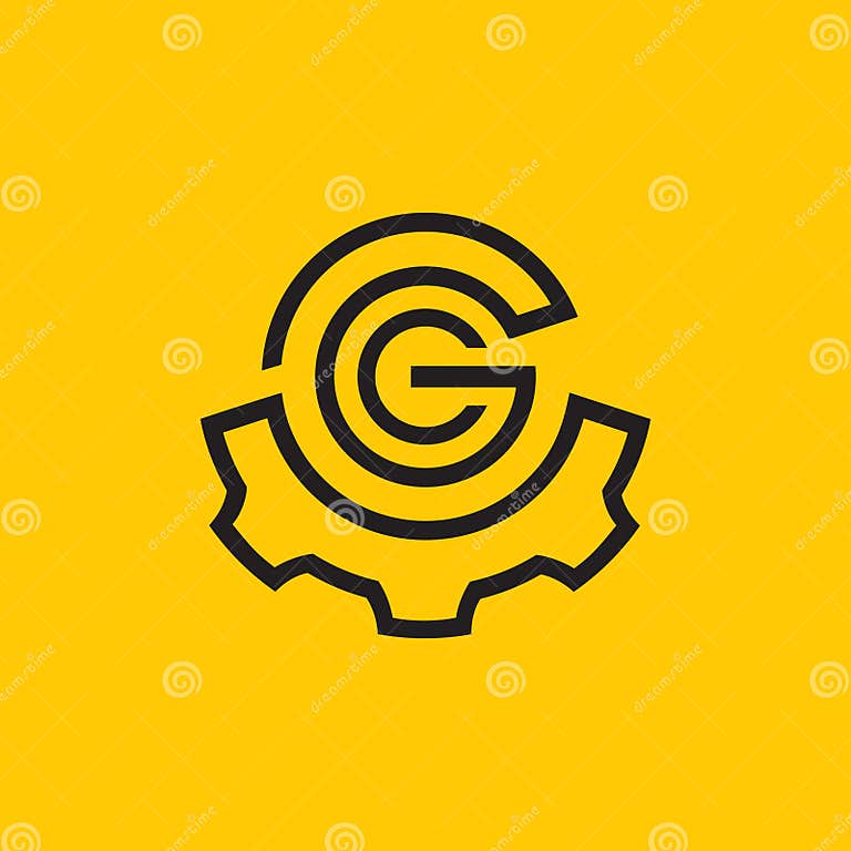 Letter GC Gear Logo Design Vector Icon Stock Vector - Illustration of ...