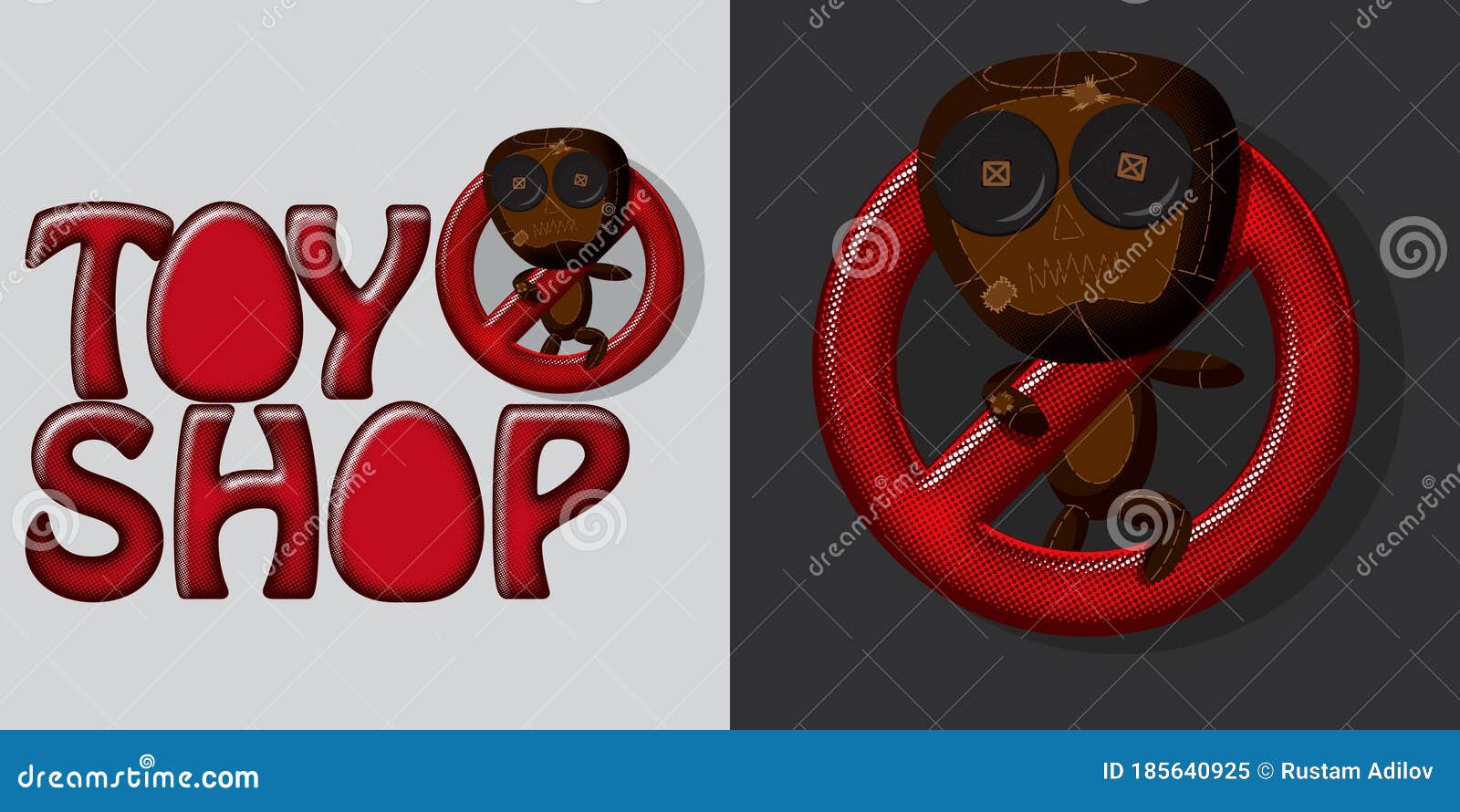 Toy Shop Emblem Concept or Mascot Stock Vector - Illustration of sign ...