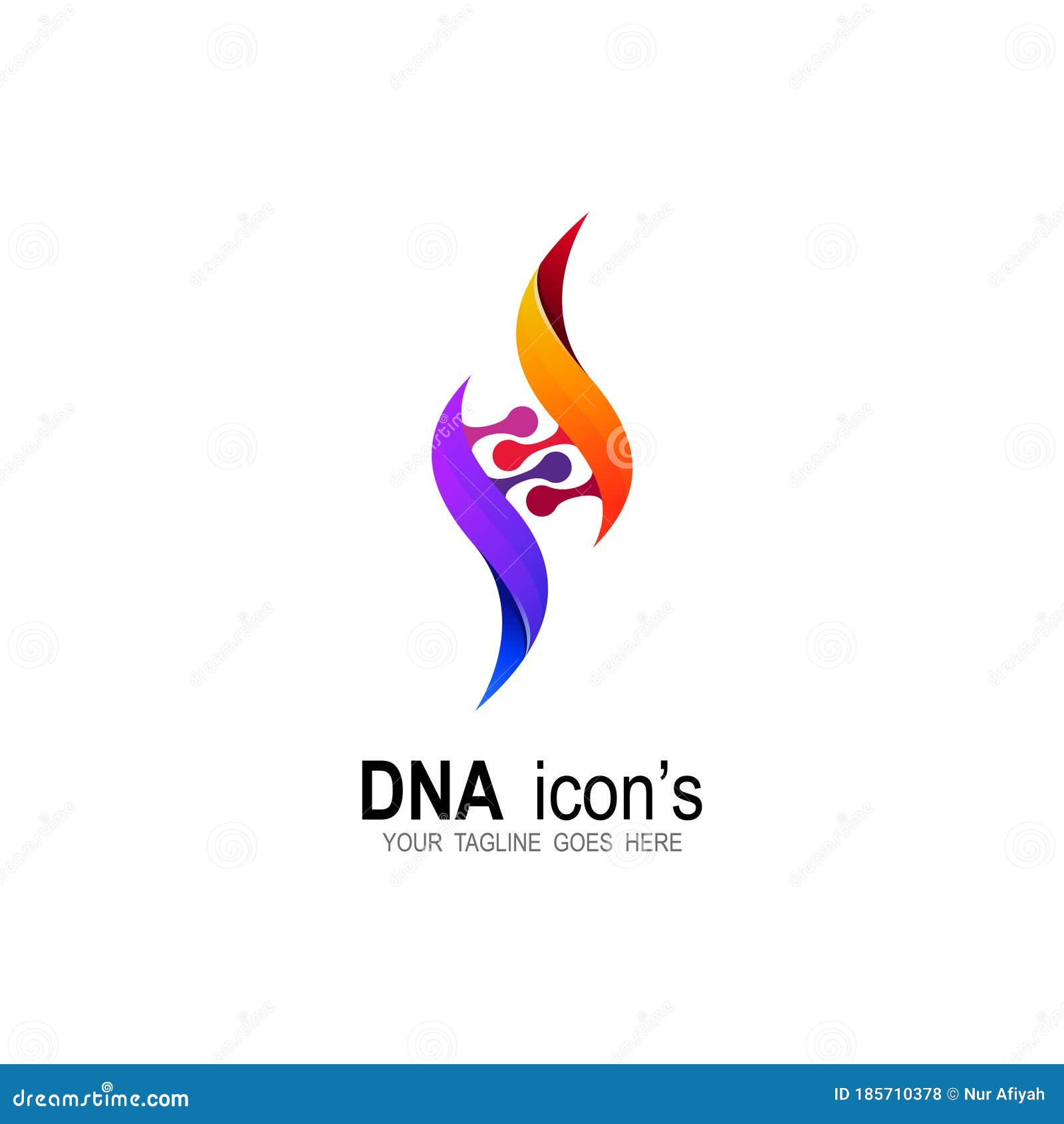 DNA Logo with a Simple Look , Icon of Life Stock Vector - Illustration ...