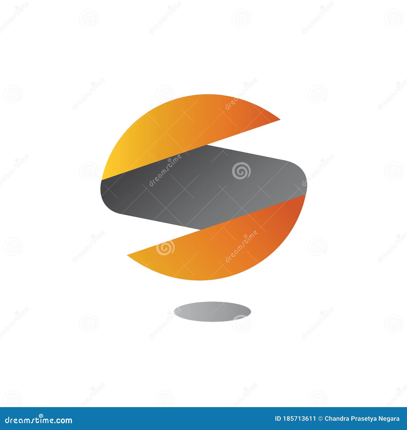 Initial S in Fold Shape Logo in Vector Stock Vector - Illustration of ...