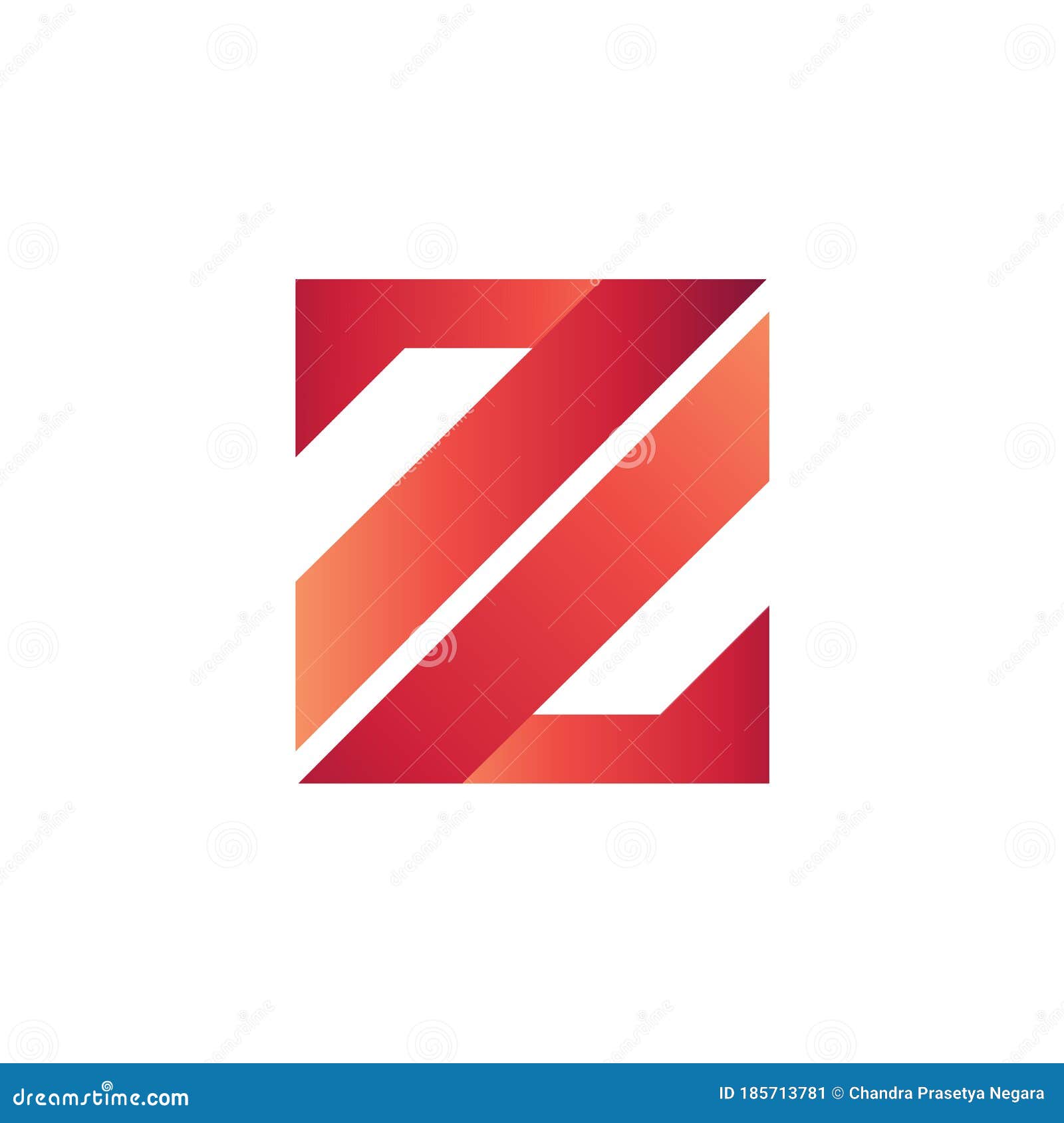 Initial Z Square Logo Design in Vector Stock Vector - Illustration of ...