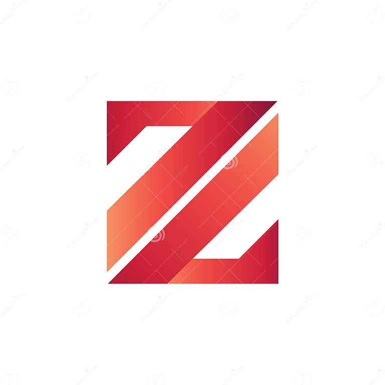 Initial Z Square Logo Design in Vector Stock Vector - Illustration of ...