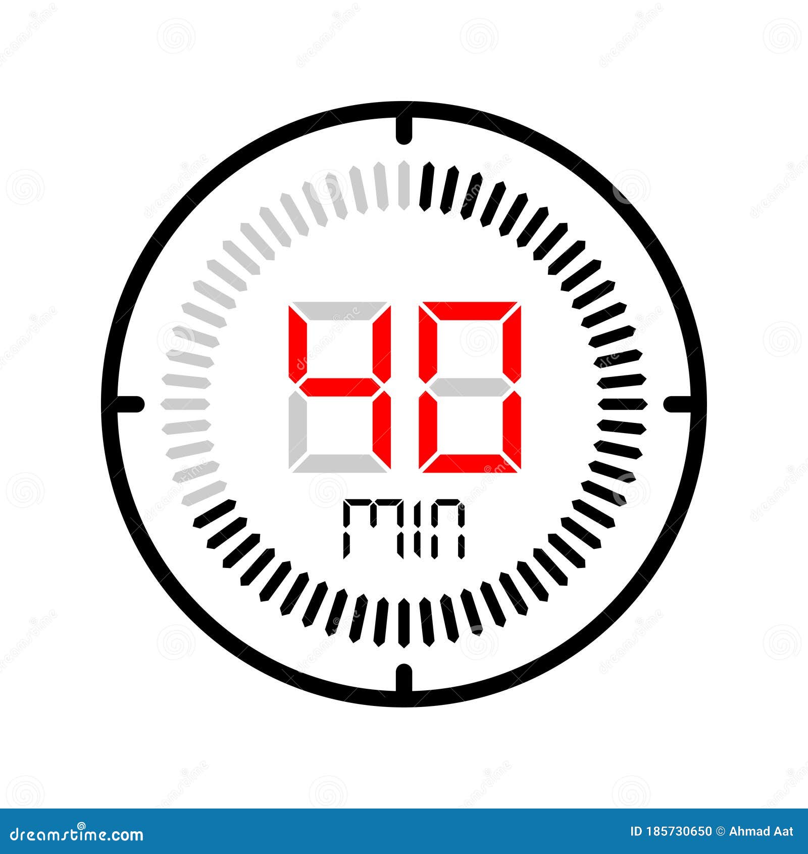 The 40 Minute Icon Isolated on White Background. Editorial Image ...