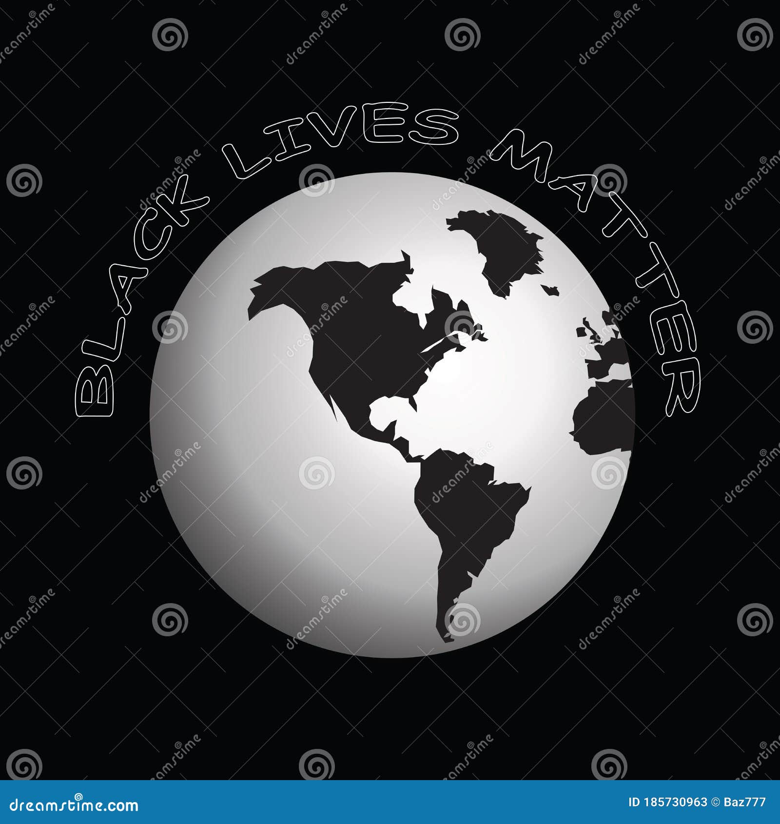 Black Lives Matter Planet Earth Editorial Stock Photo - Illustration of ...