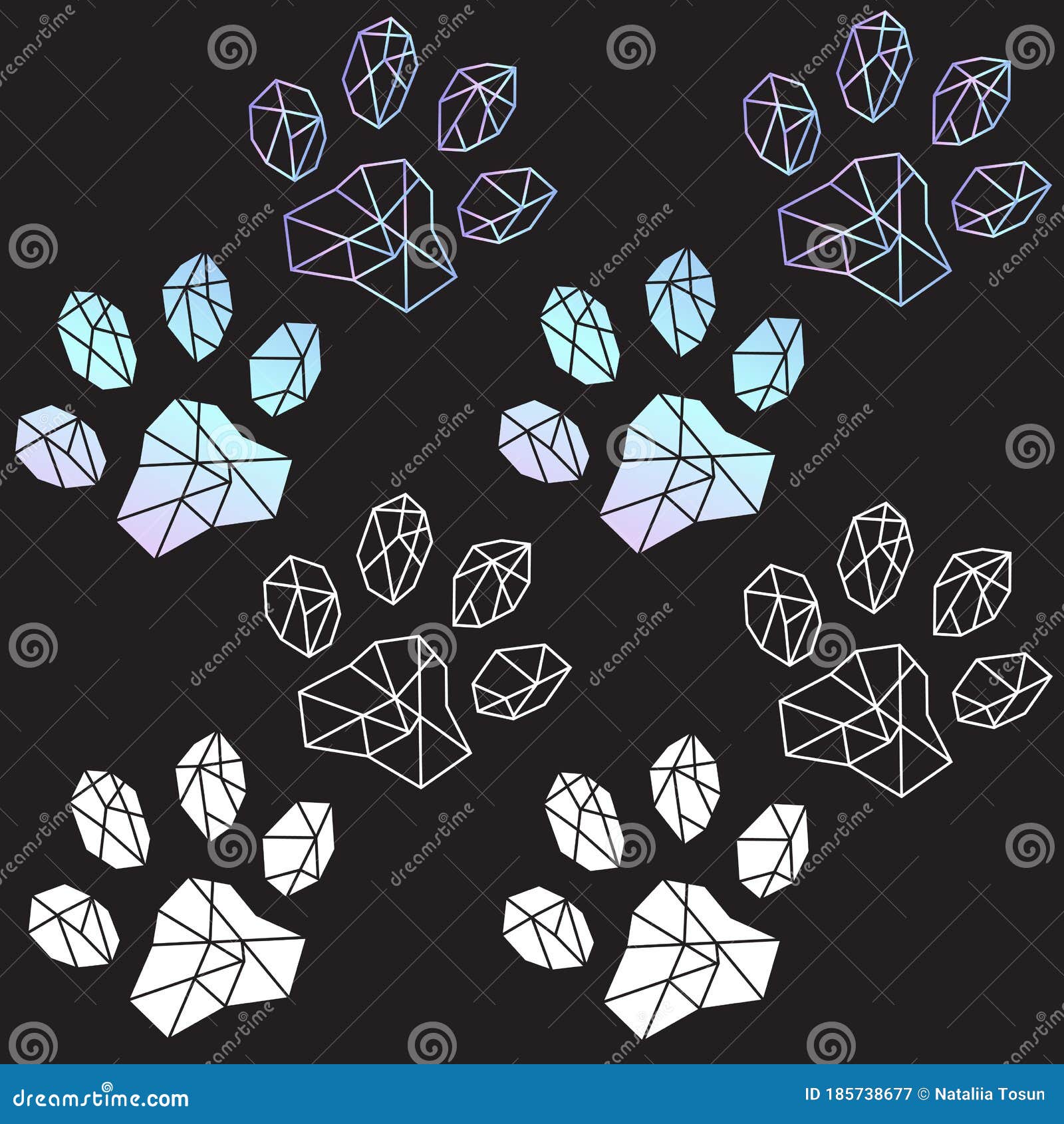 Print Vector Abstract Polygonal Geometric Dog Stock Vector ...