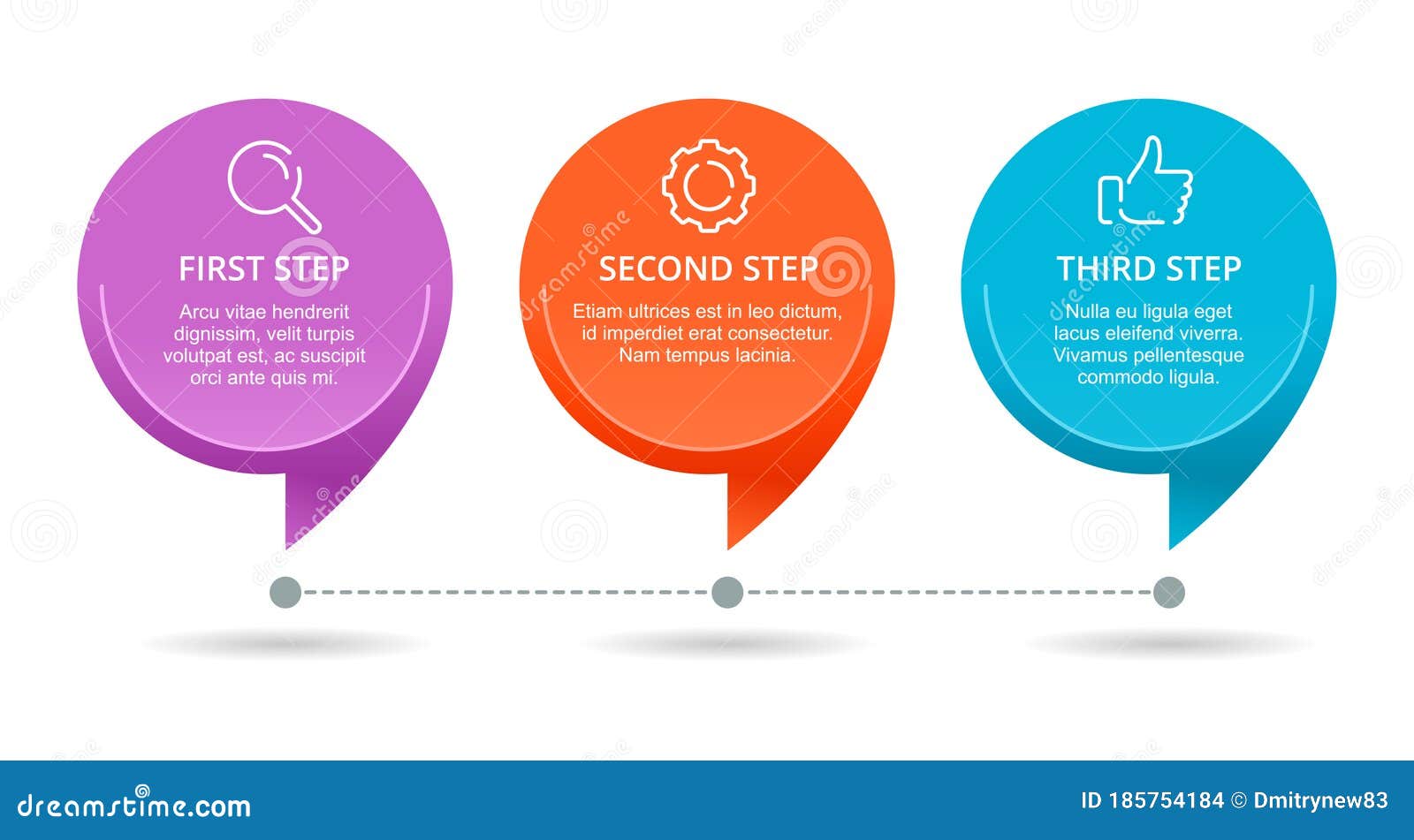 3 Steps Infographic Template Stock Vector - Illustration of graph ...