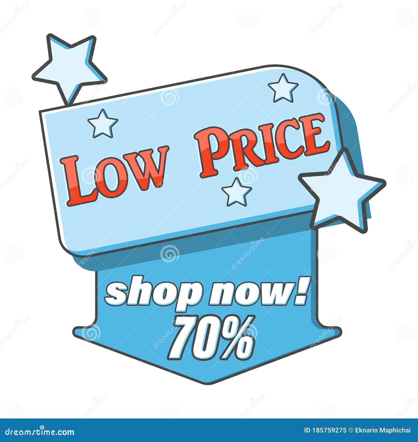 Low Price Promotion Banner on a White Stock Vector - Illustration of ...
