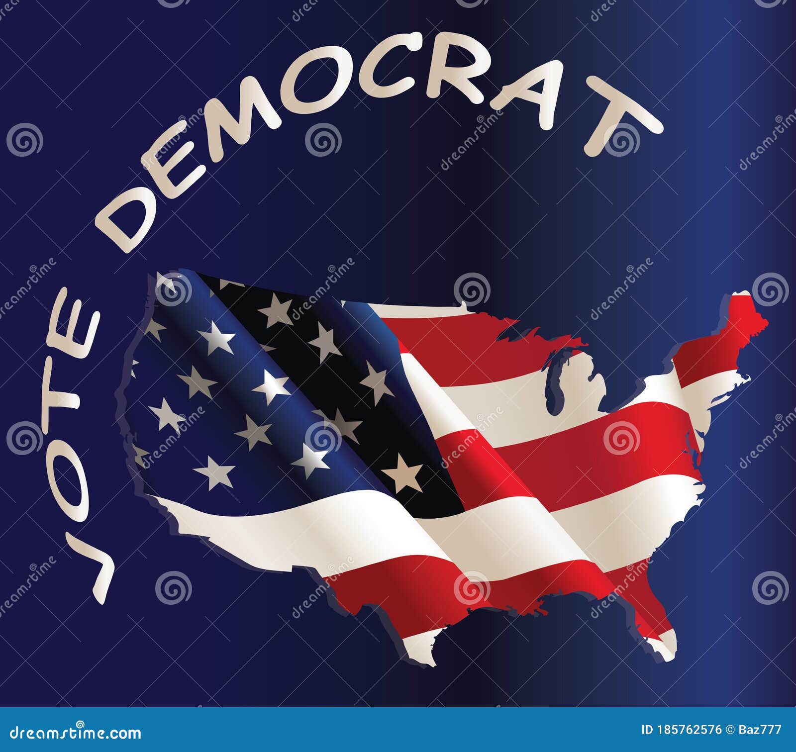 USA vote Democratic stock vector. Illustration of legislature - 185762576