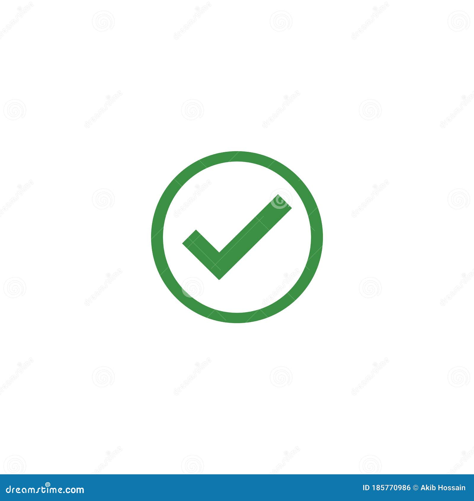 Green Check Mark Icon in a Circle. Tick Symbol in Green Color. Stock ...