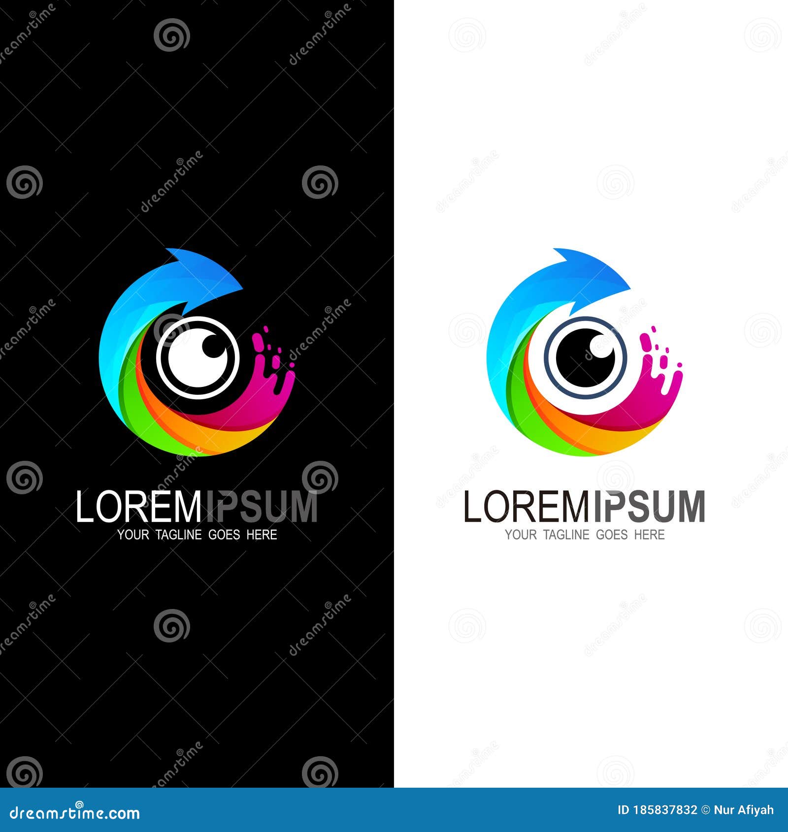 Eye logo and arrow design stock vector. Illustration of creative ...