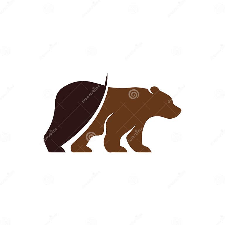 Animal Bears Design Logo Template Stock Vector - Illustration of bear ...