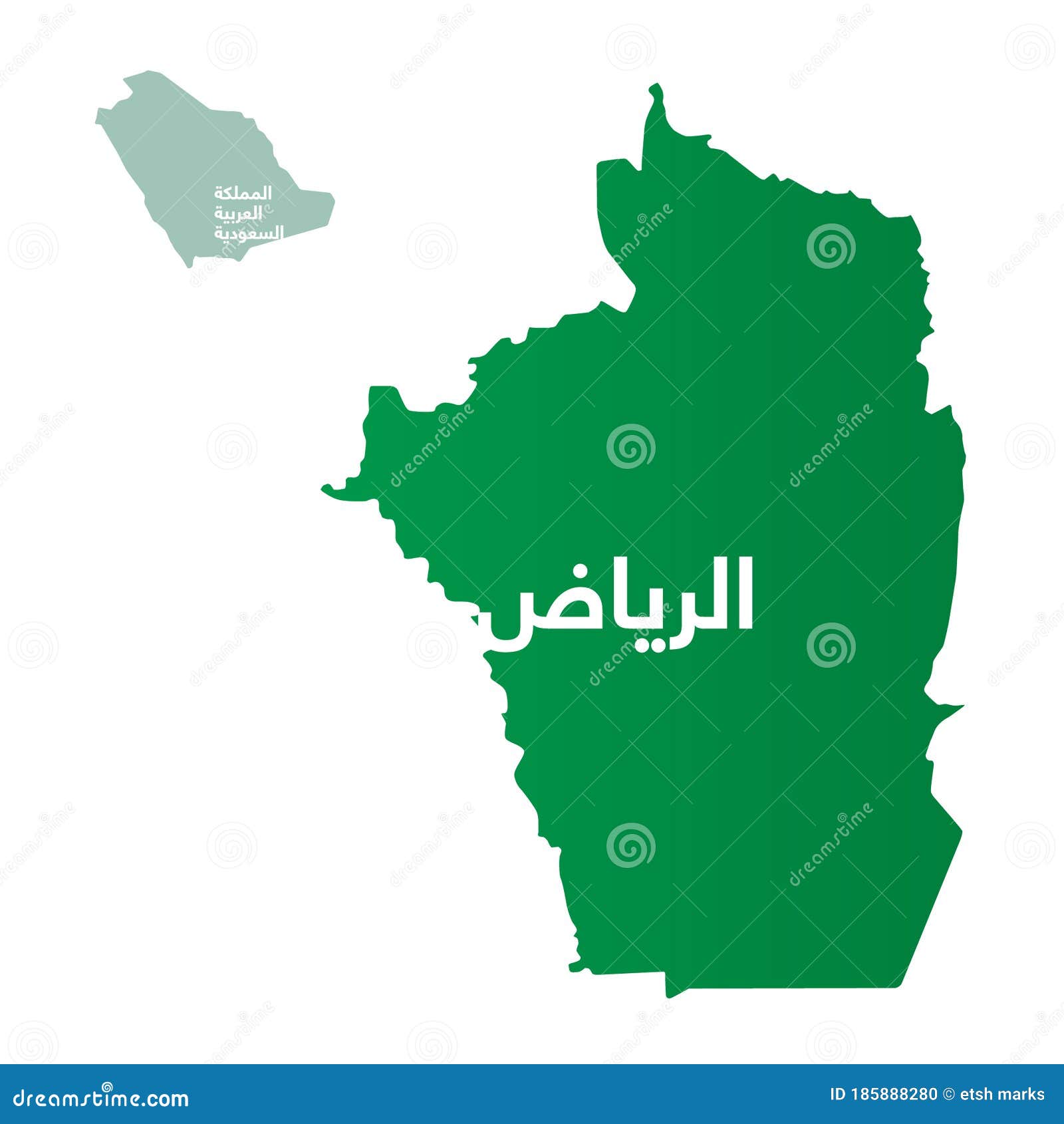 Simplified Map of Al Riyadh City in KSA Stock Vector - Illustration of ...