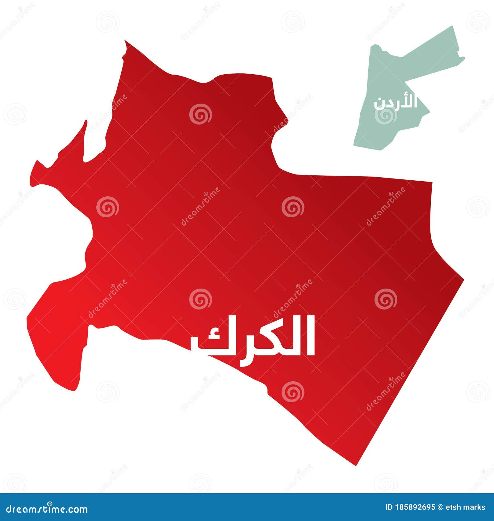 Simplified Map Of The Governorate Of Mubarak Al-Kabeer In Kuwait Vector ...