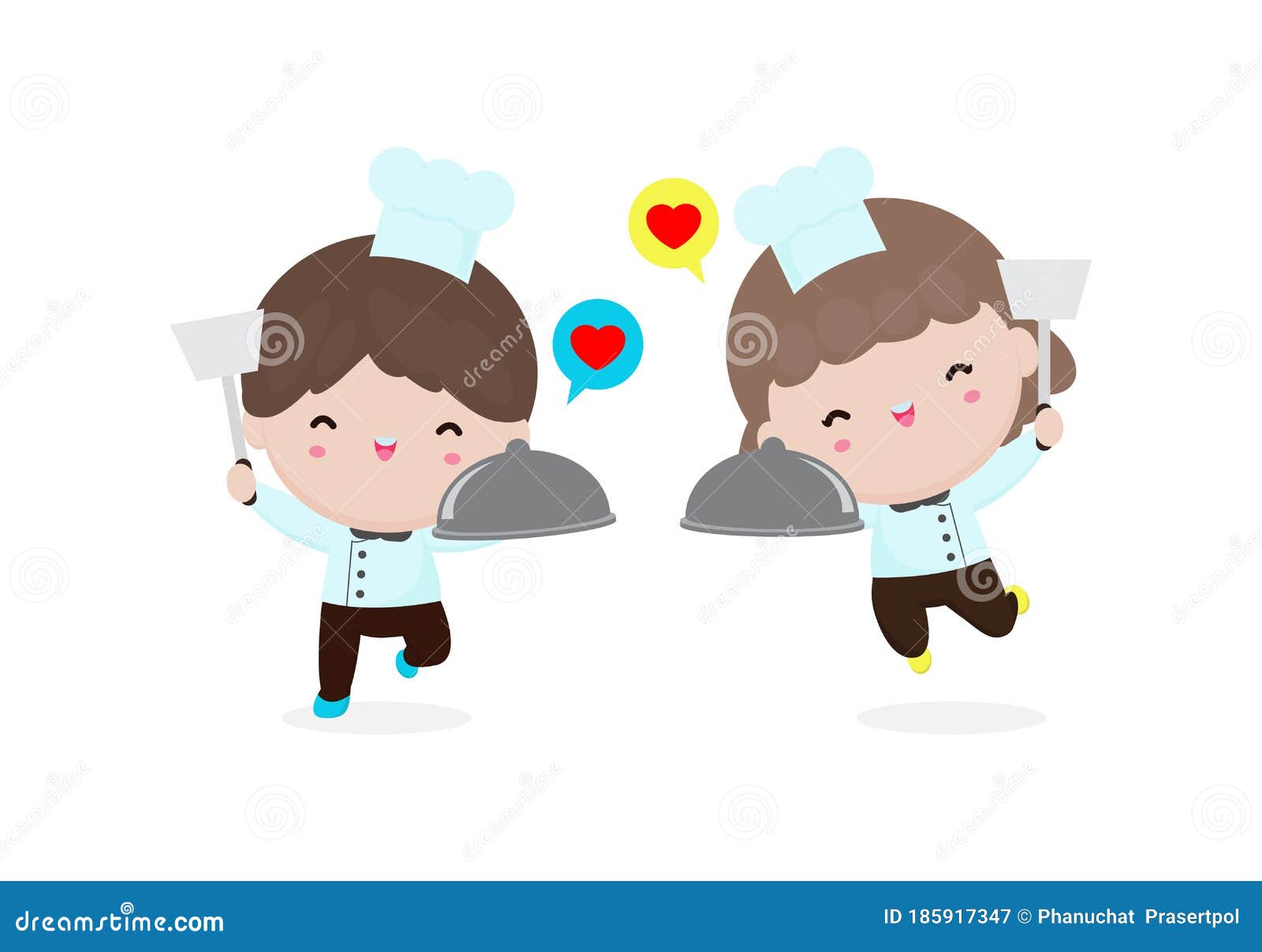 Professional Chefs Standing Together In The Restaurant Kitchen. Cartoon ...