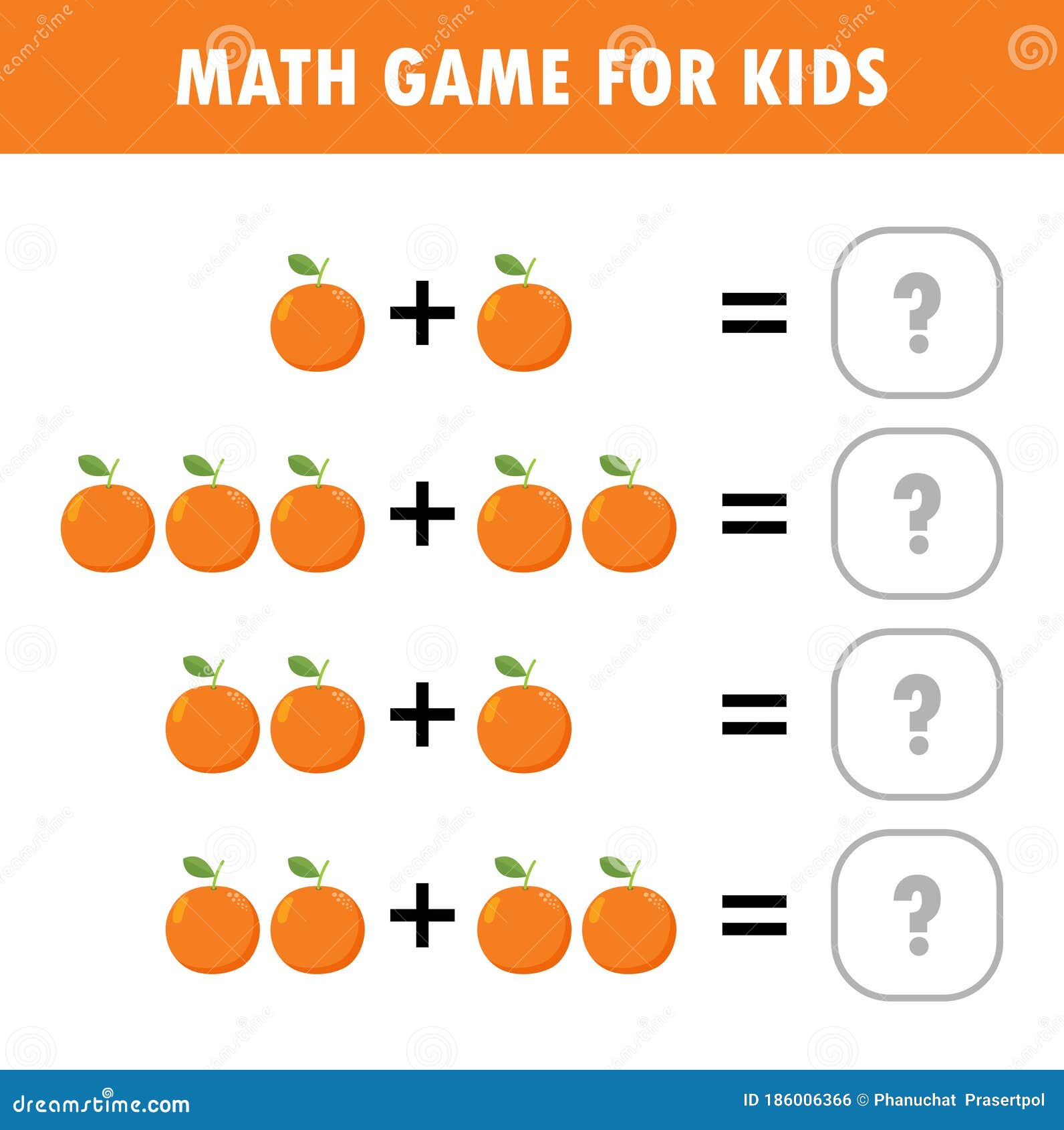 Mathematics Educational Game for Children. Learning Counting, Addition ...