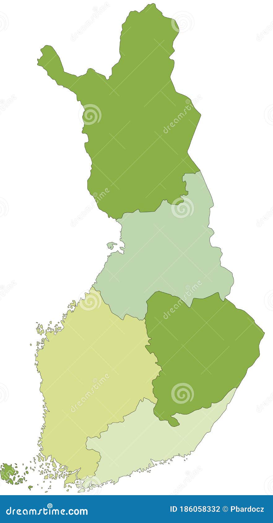 Finland - Highly Detailed Editable Political Map With Labeling. Vector ...