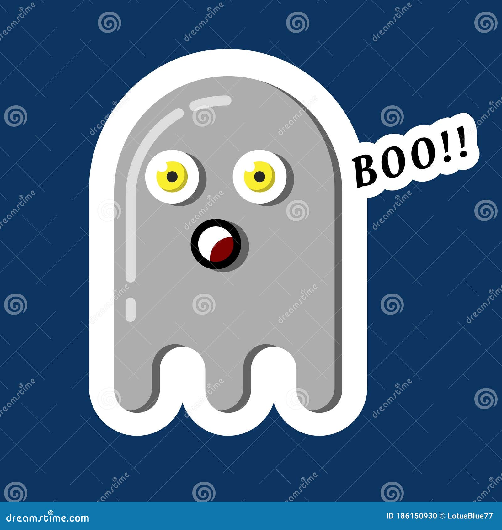 Cute Ghostie Sticker Stock Illustrations – 4 Cute Ghostie Sticker Stock ...