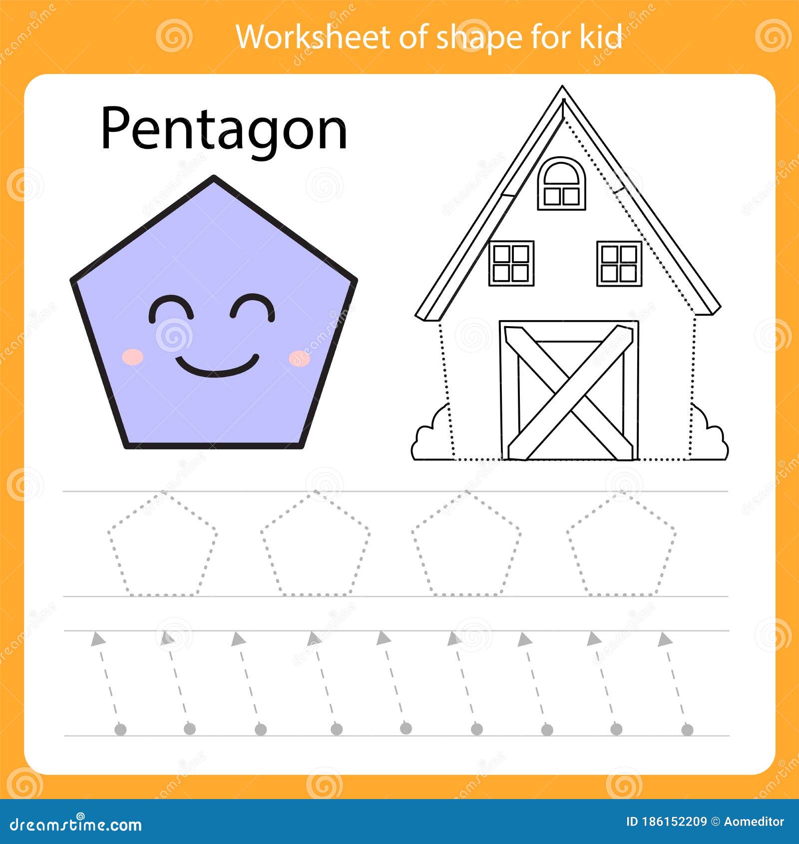 Pentagon Shapes Worksheets