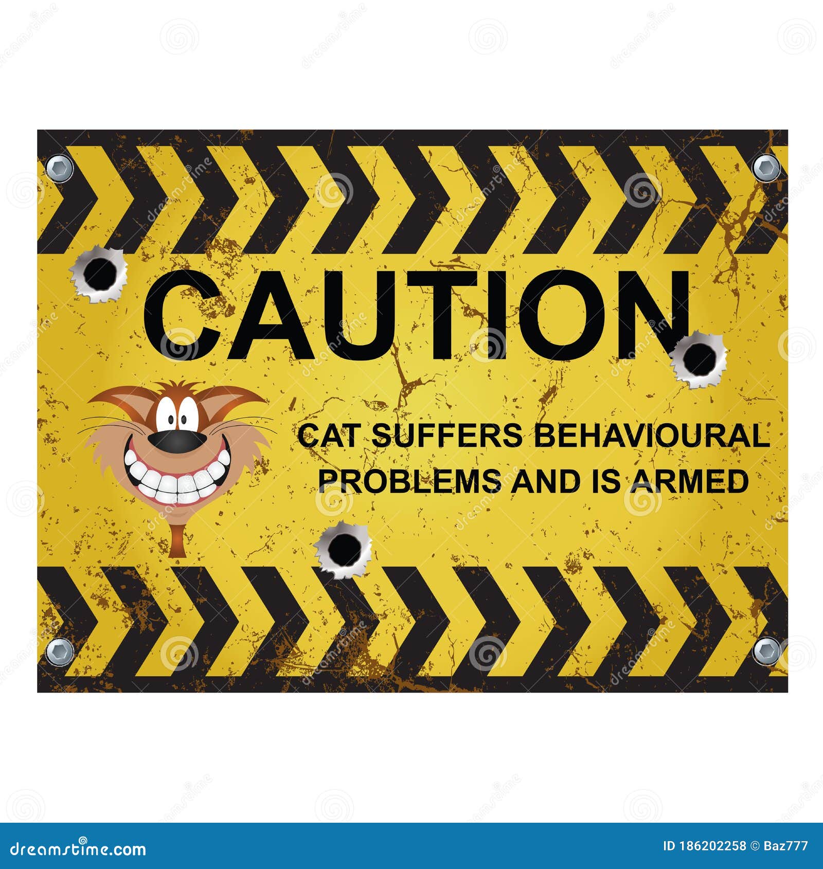 Crazy Warning Sign With Exclamation Mark Mascot Cartoon Vector ...