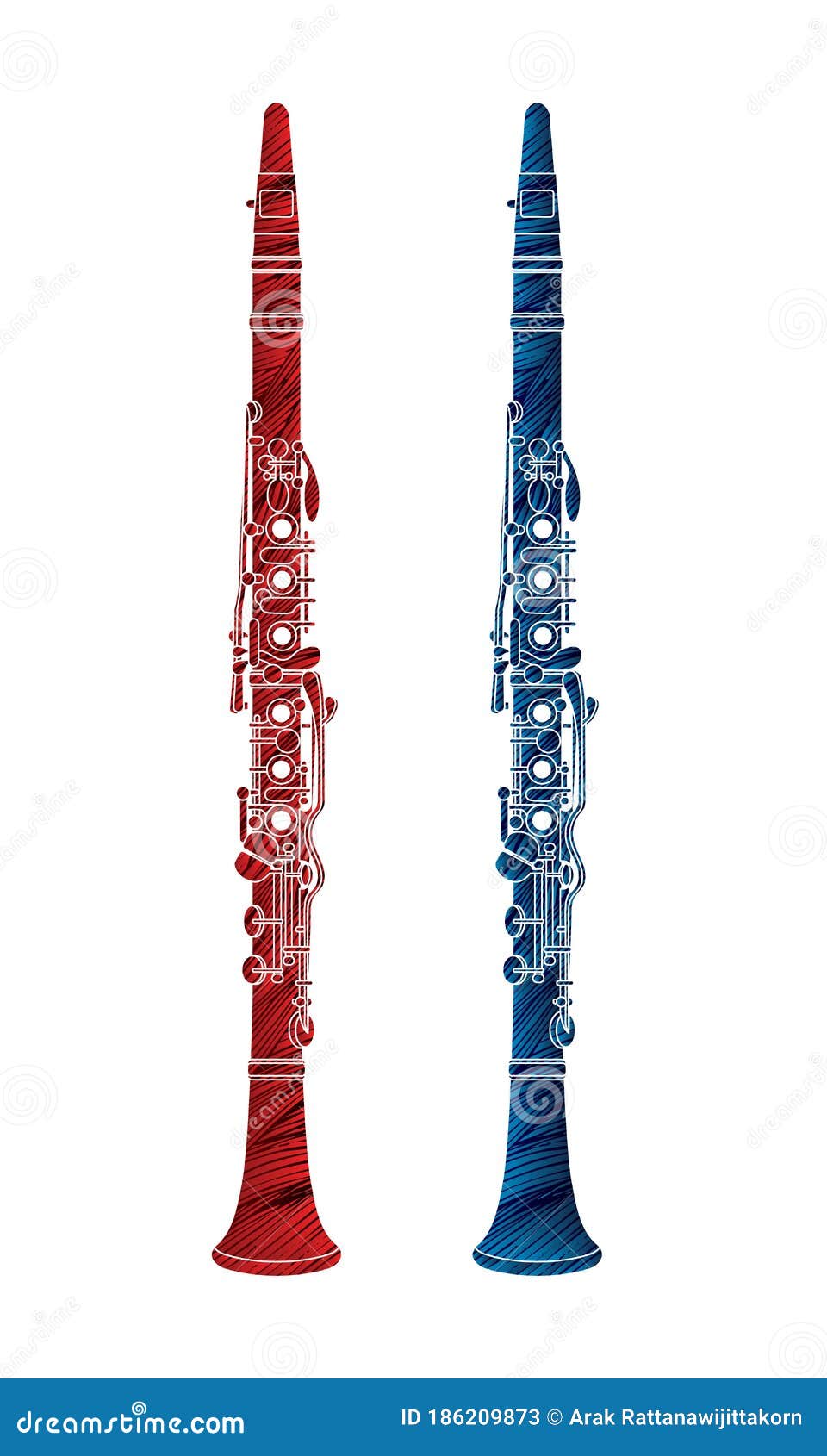 Clarinet Instrument Cartoon Music Graphic Vector Stock Vector ...