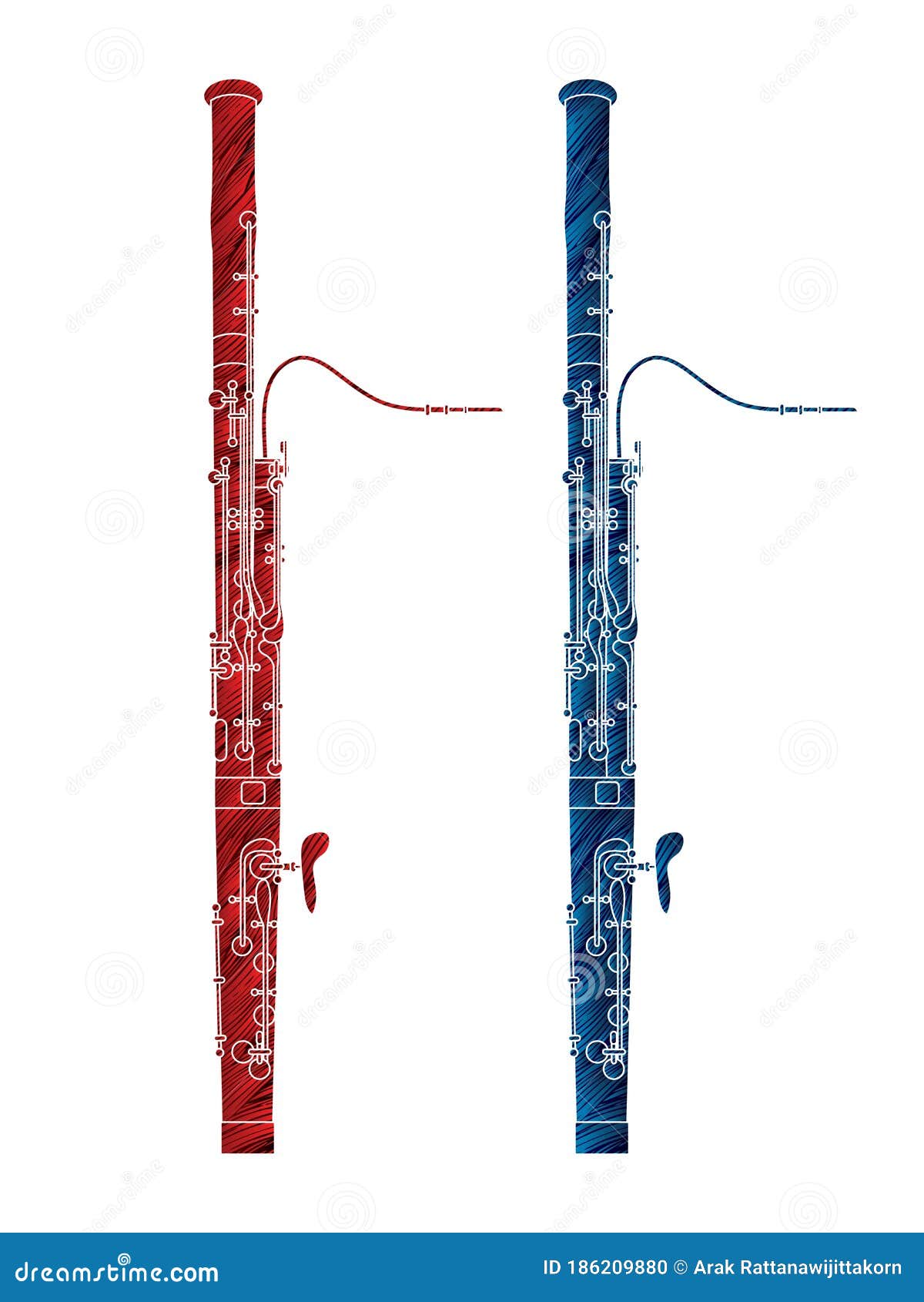 Bassoon Instrument Cartoon Music Graphic Vector Stock Vector ...