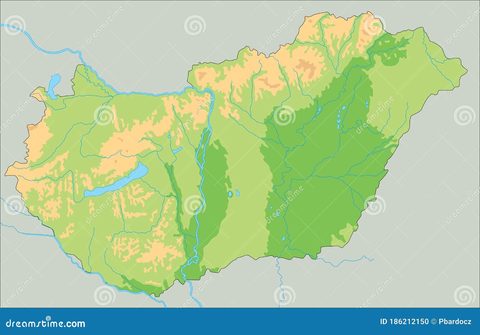 The Detailed Map Of Hungary With Regions Or States And Cities, Capital ...