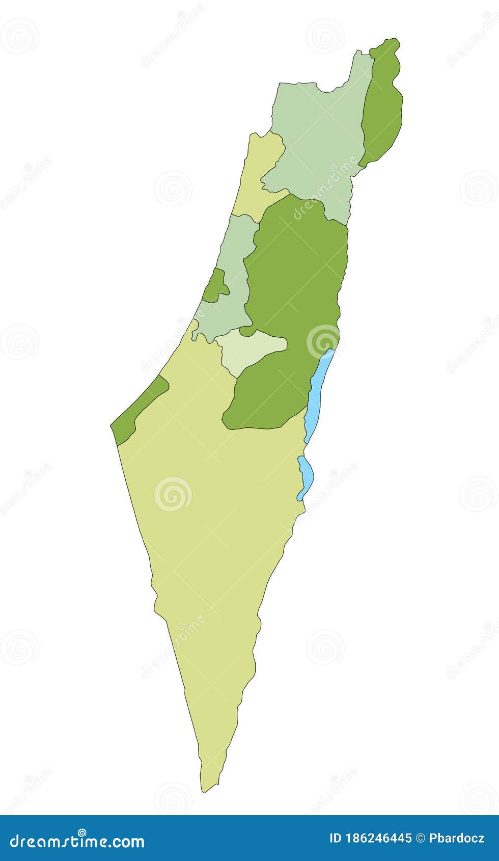 Israel - Highly Detailed, Editable Political Map With Labeling. Cartoon ...