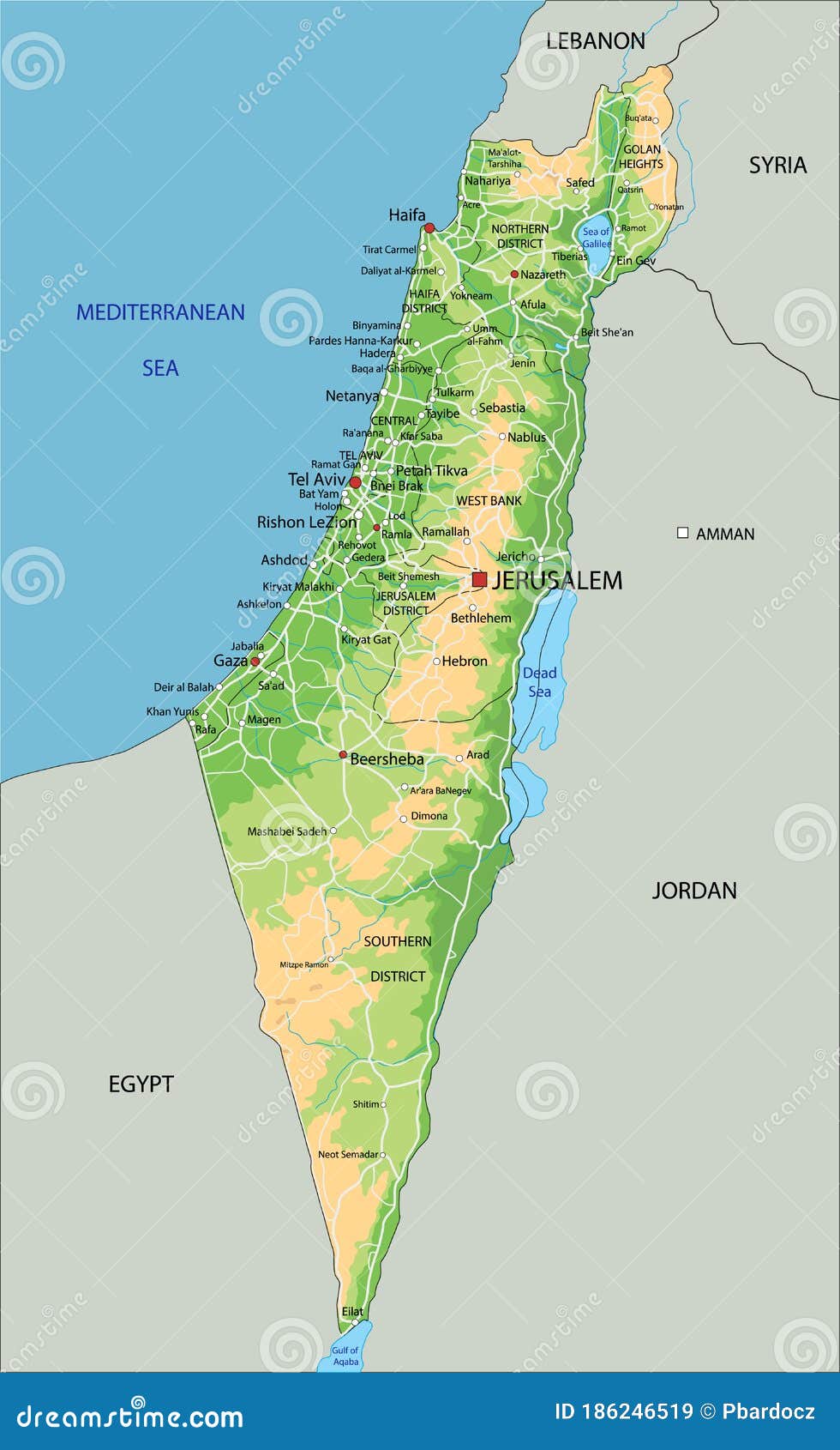 israel physical map