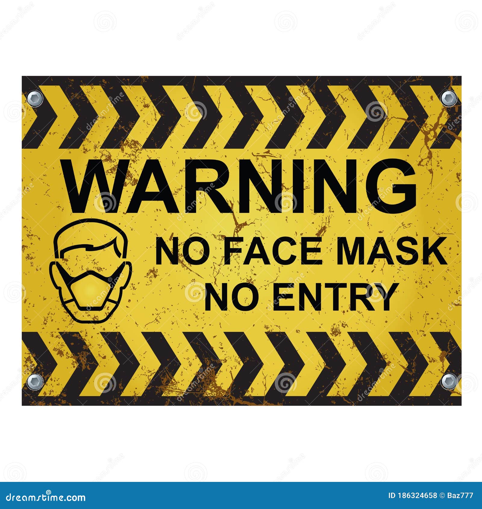 Warning No Mask No Entry Sign Stock Vector - Illustration of epidemic ...