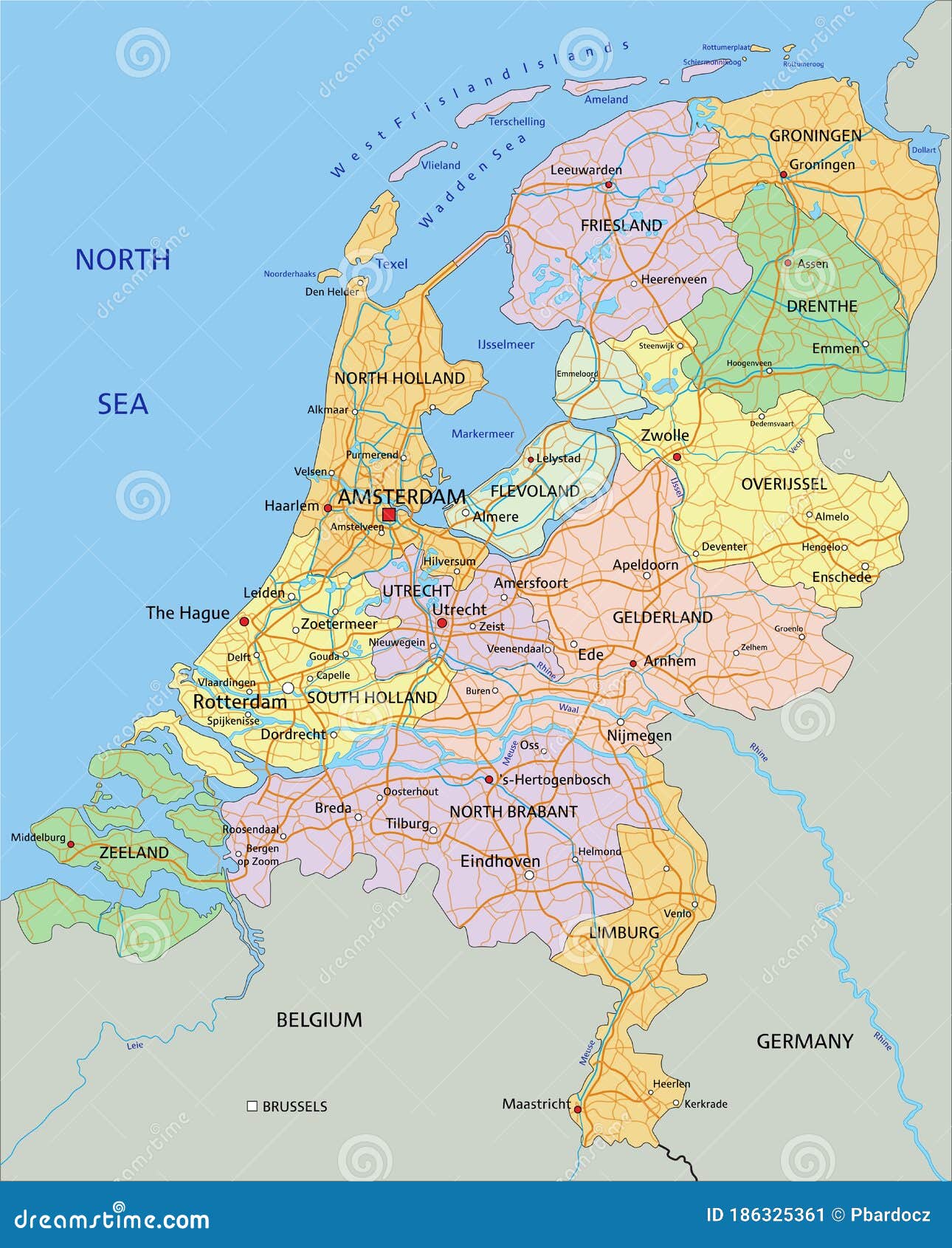 Netherlands Political Map