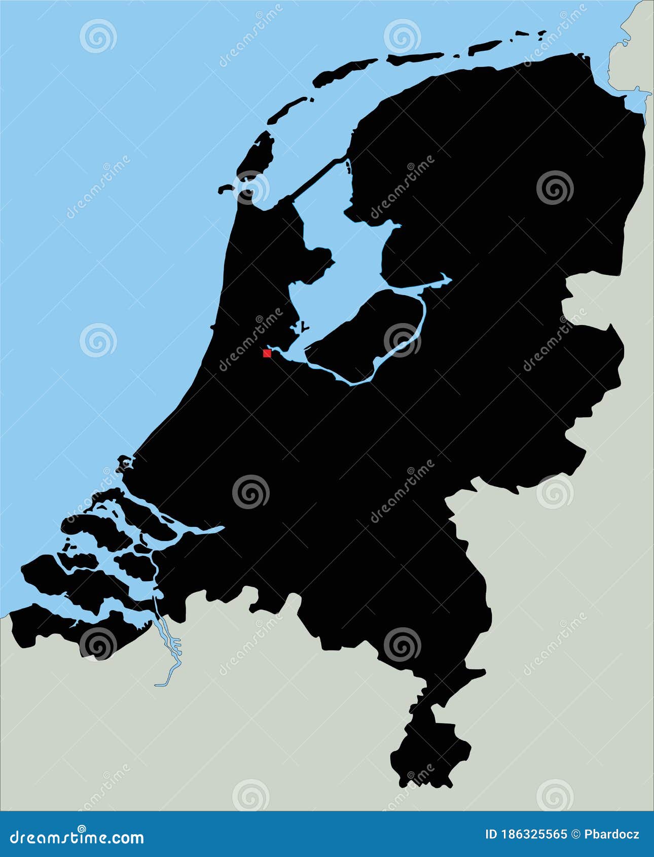 Netherlands - Highly Detailed Editable Political Map With Separated ...