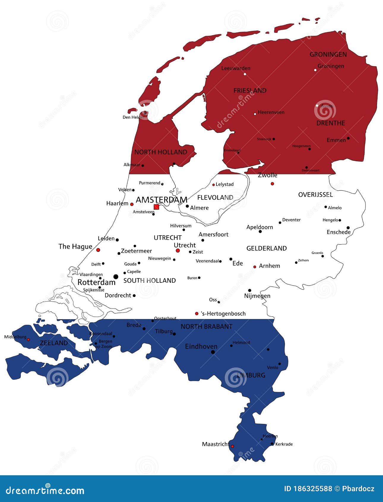 Netherlands Political Map