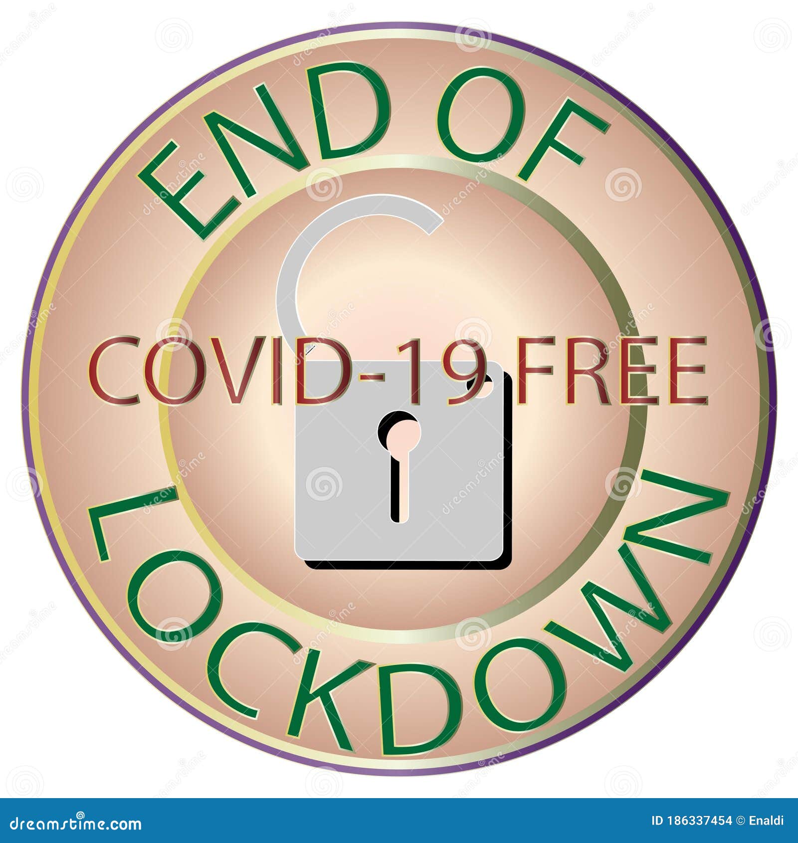End of Country Lock Down Sign Stock Vector - Illustration of outbreak ...